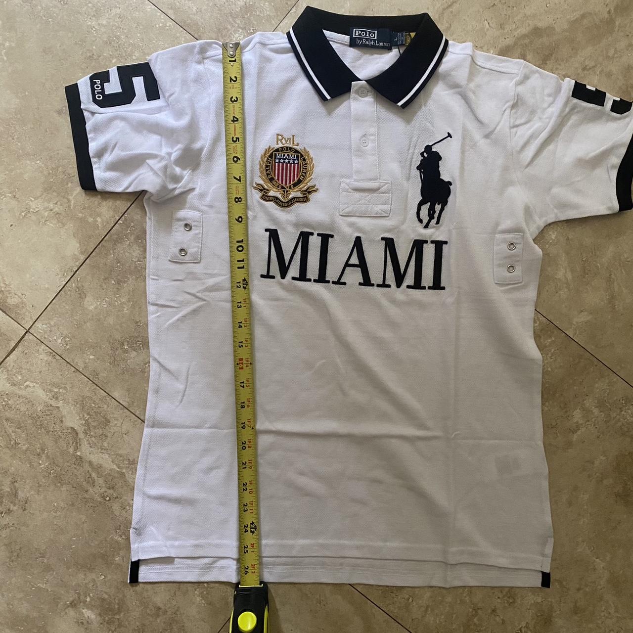 WHITE MIAMI POLO RALPH LAUREN SIZE L NEW WITH TAGS... | Depop