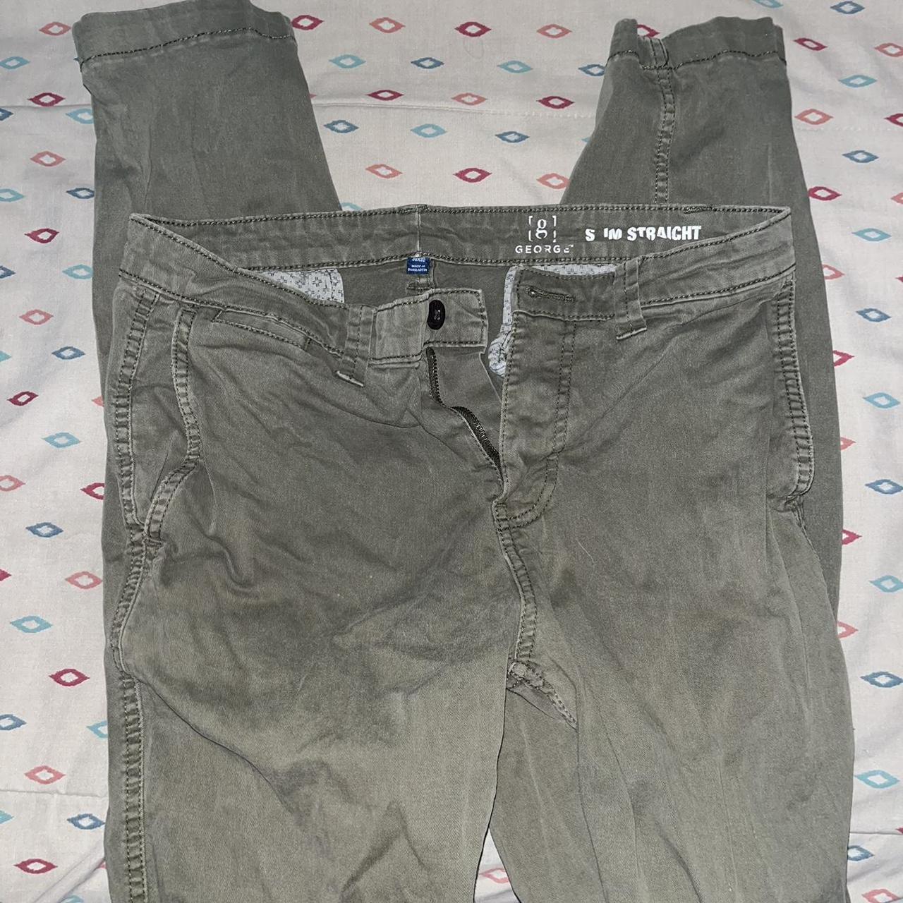 Greenish George pants slim straight 30 x 32 - Depop