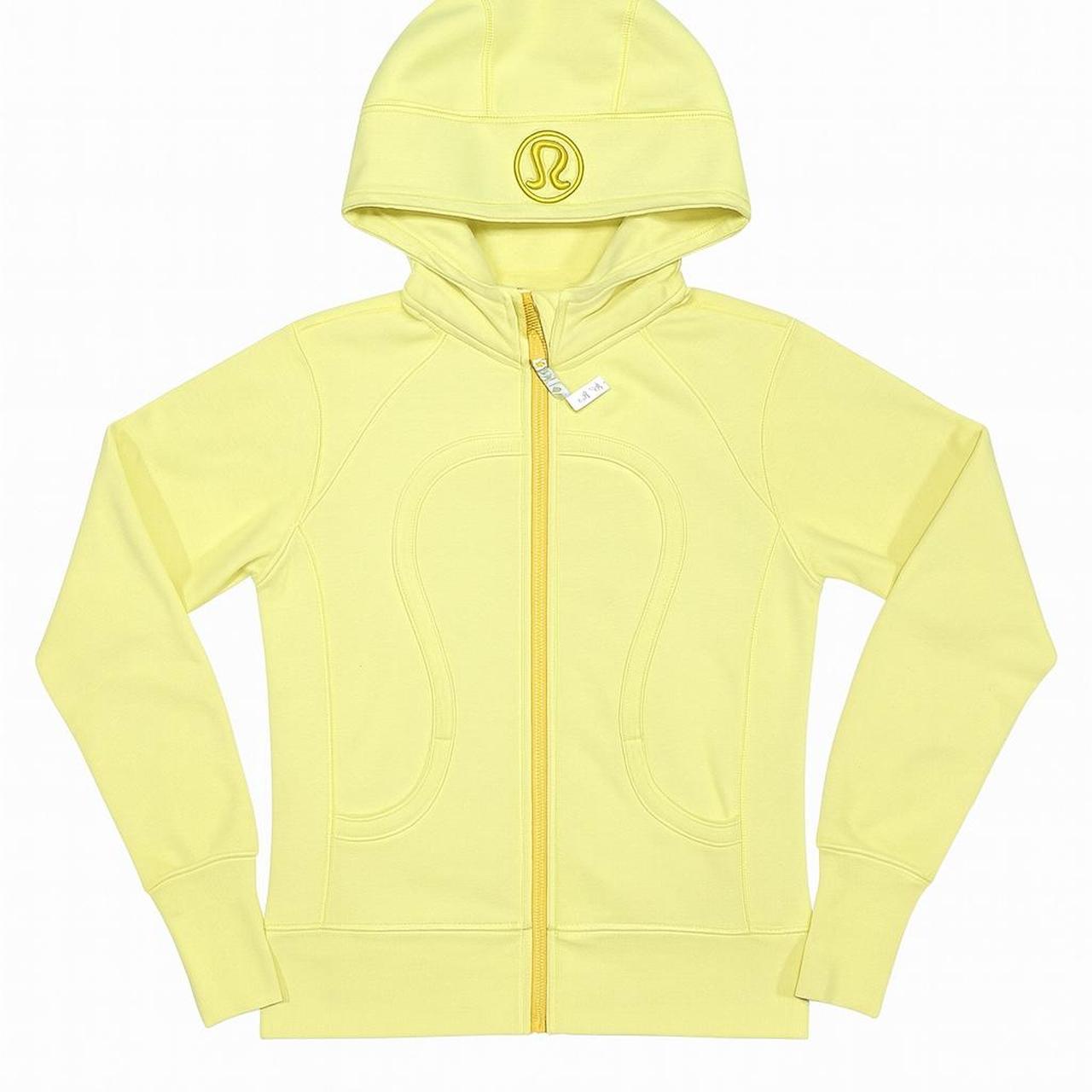 Lululemon Scuba zip-up hoodie in bright yellow with... | Depop