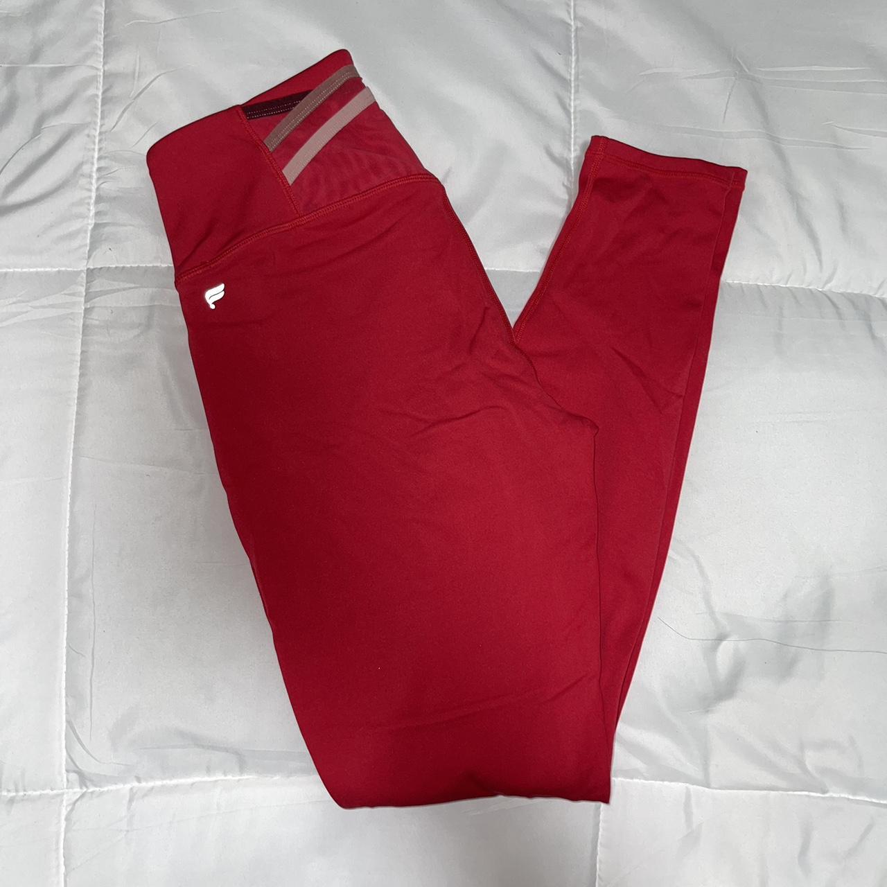 Red fabletics Leggings - Depop