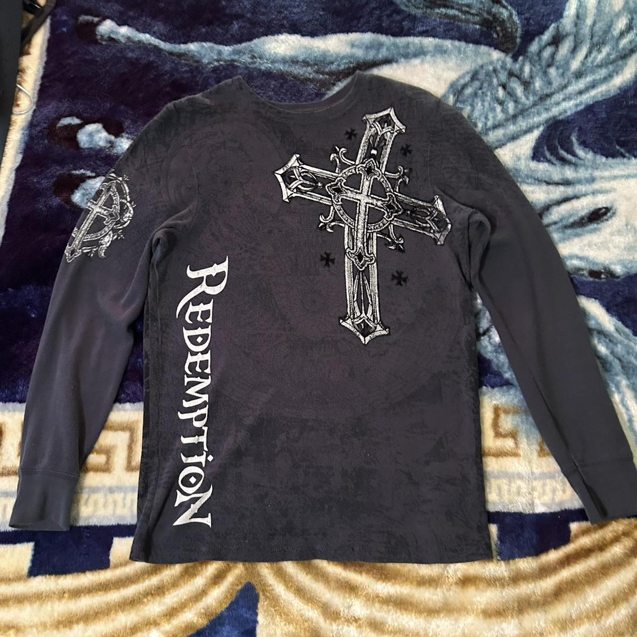 Affliction long sleeve one of the personals not too... - Depop