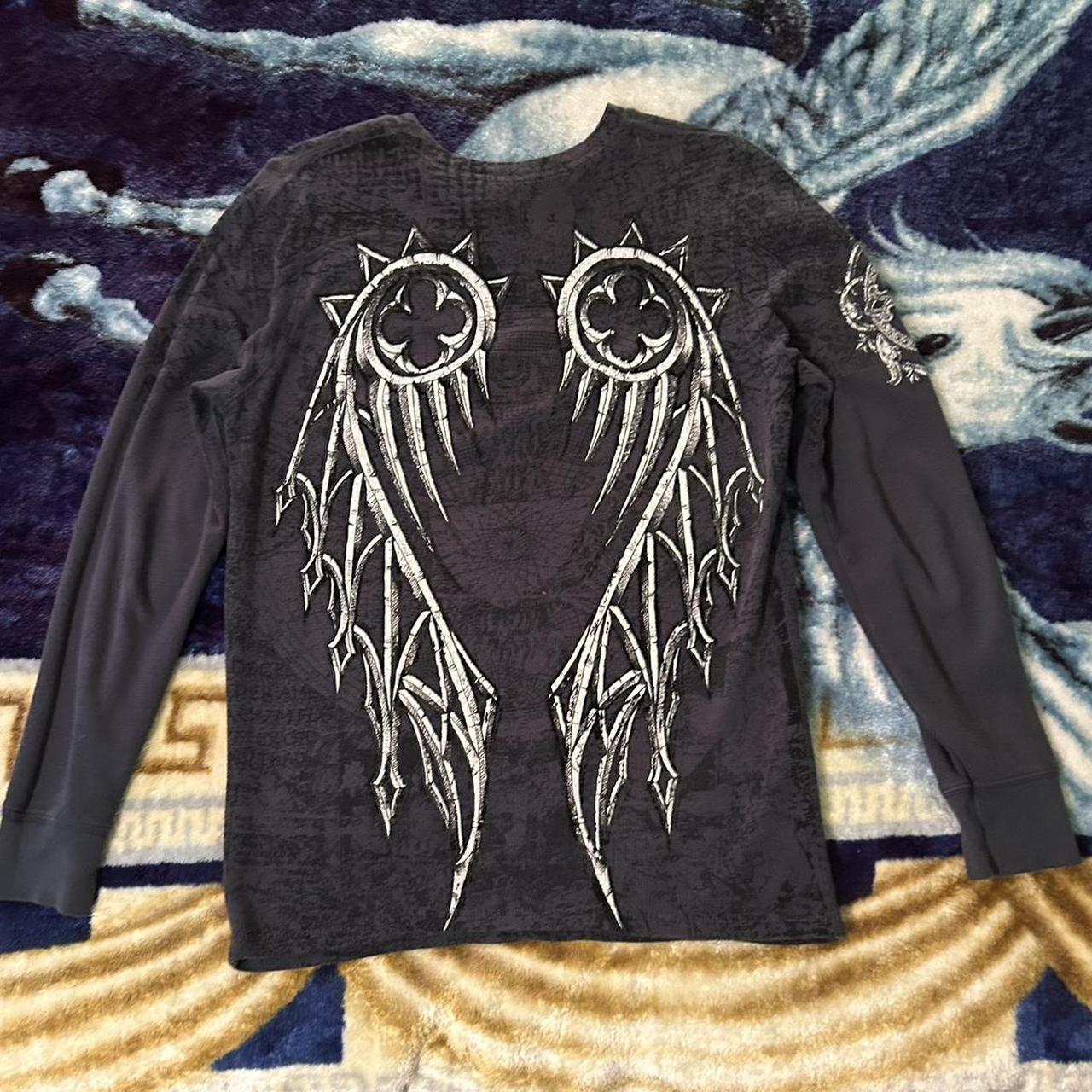 Affliction long sleeve one of the personals not too... - Depop