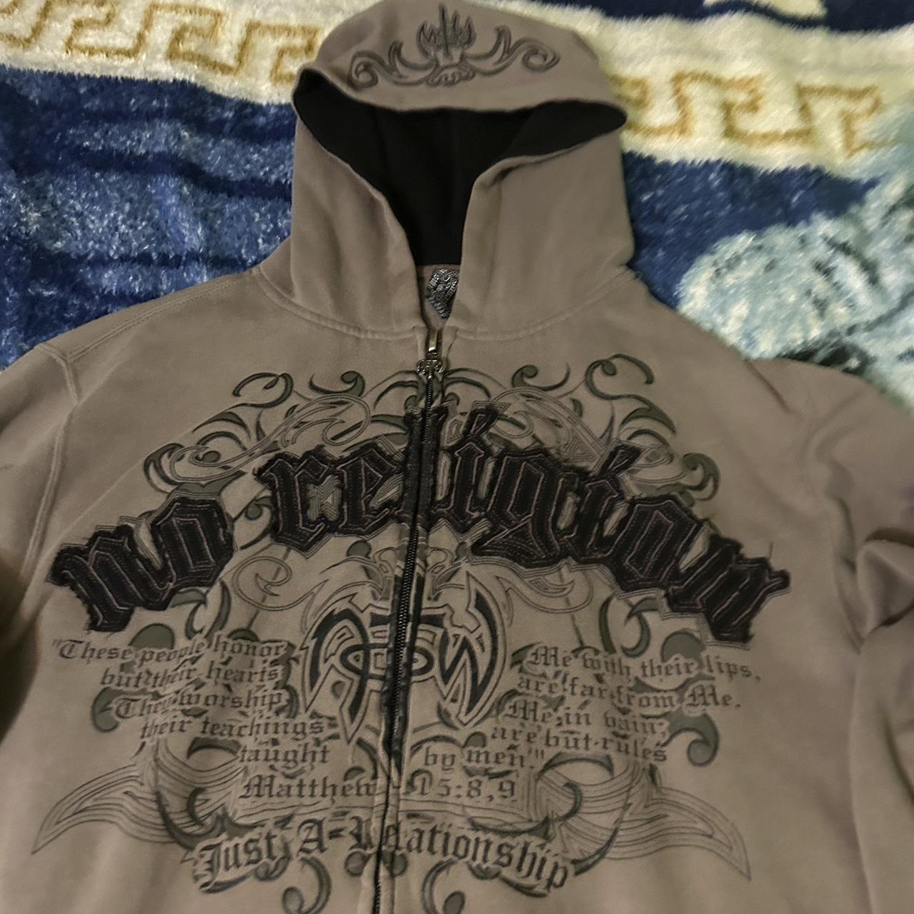 affliction mma elite type hoodie fire asf meduim for... - Depop