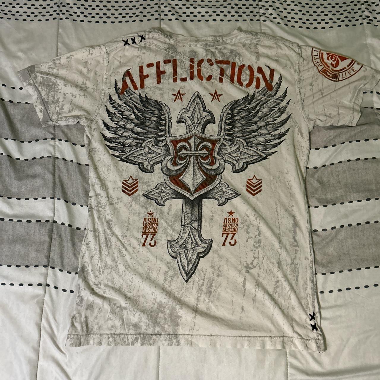 affliction shirt good condition tags: mma elite... - Depop