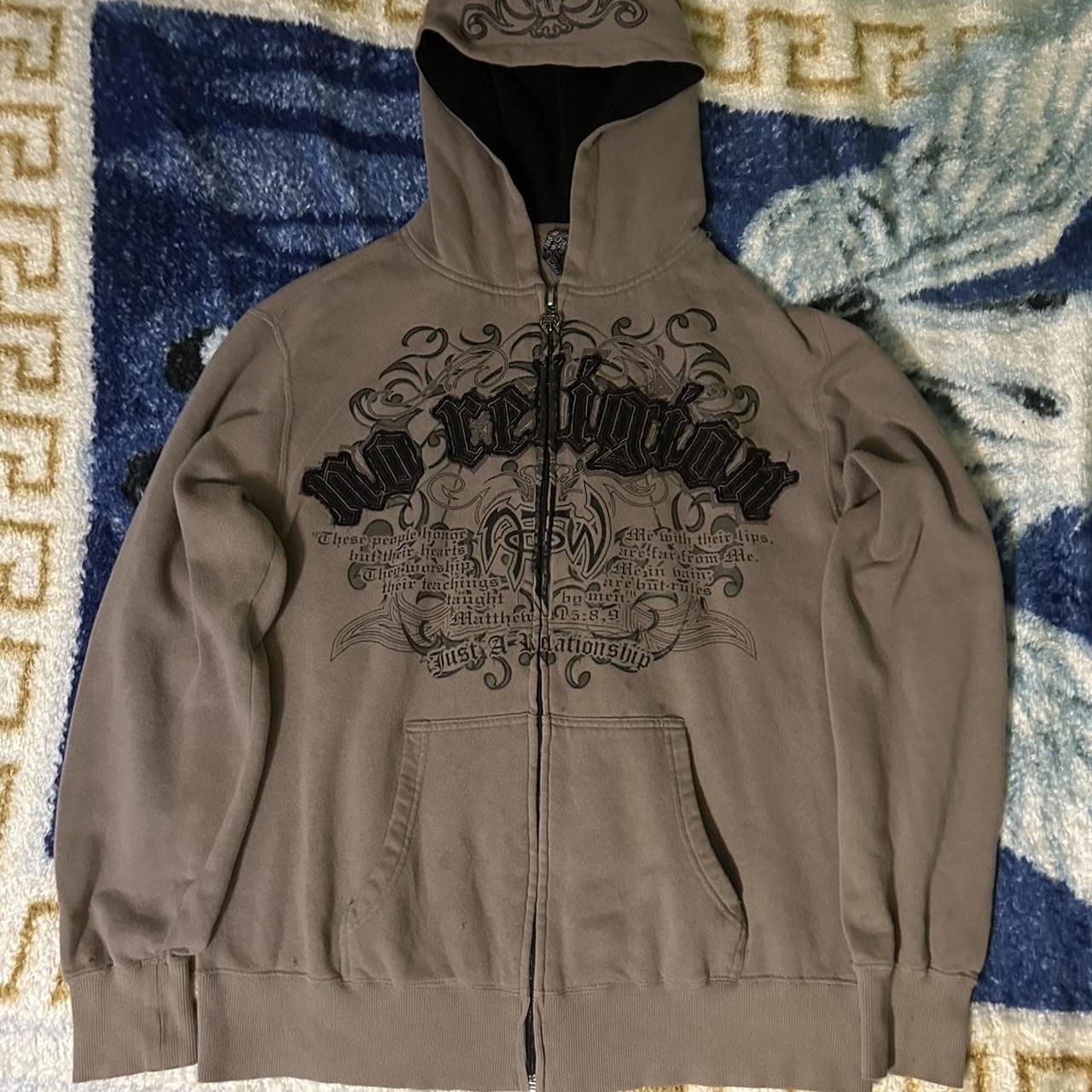 affliction mma elite type hoodie fire asf meduim for... - Depop