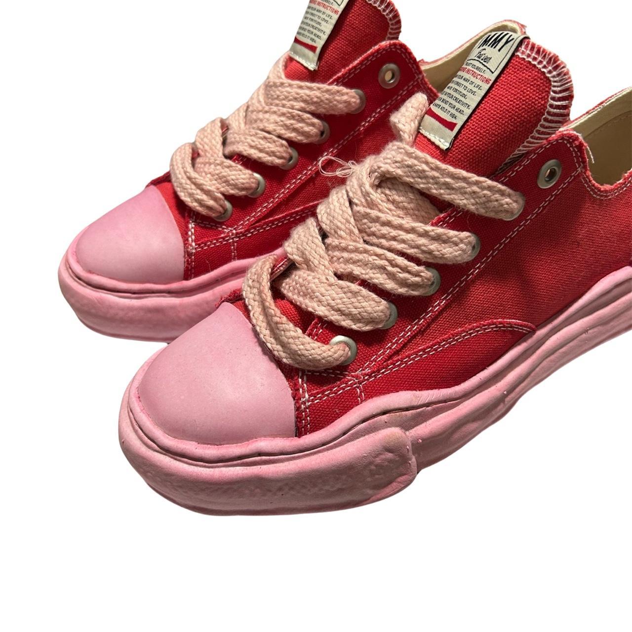 pink miharas with the box never worn size 41 fits... - Depop