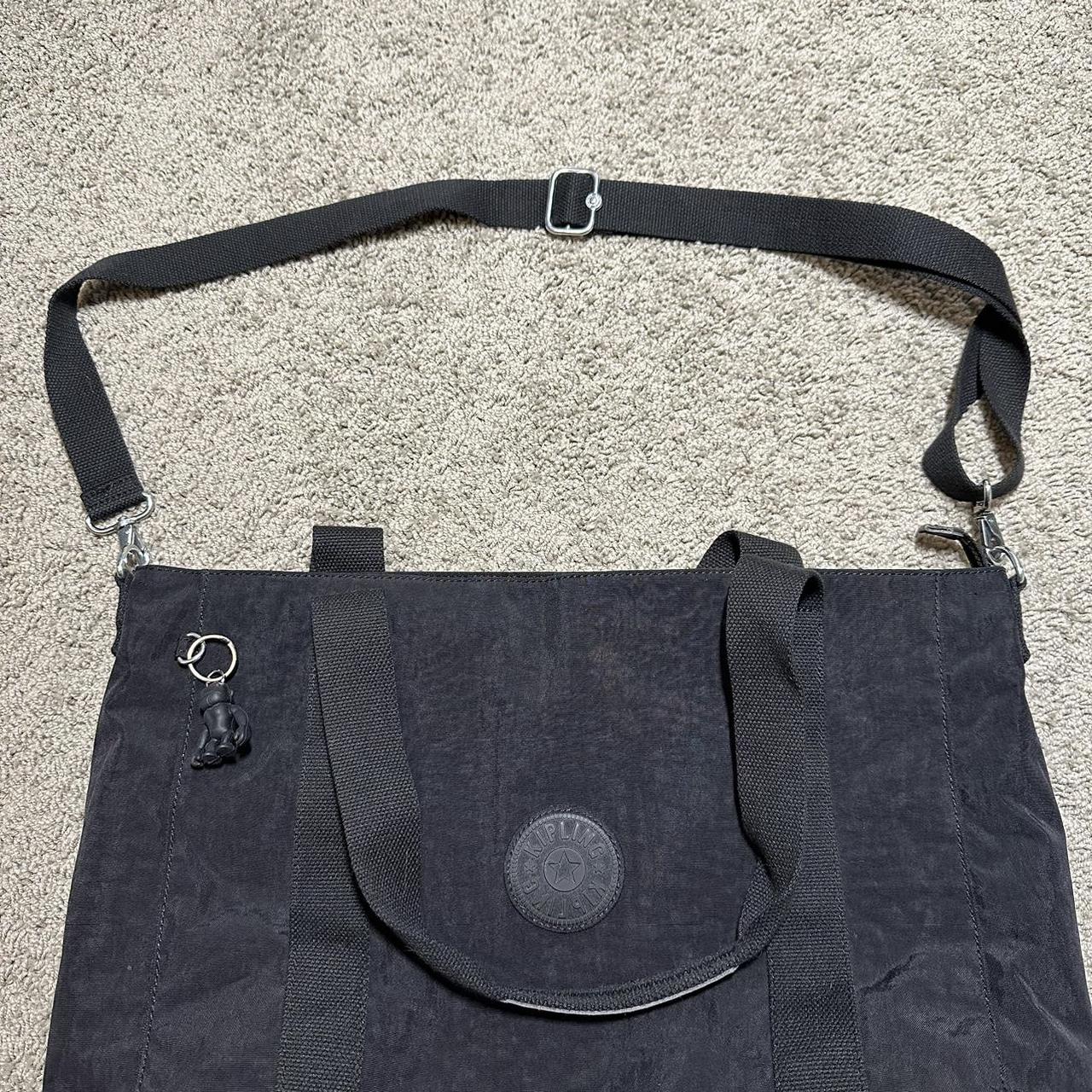 Kipling Black Zip Tote Bag w/ Removable Adjustable... - Depop