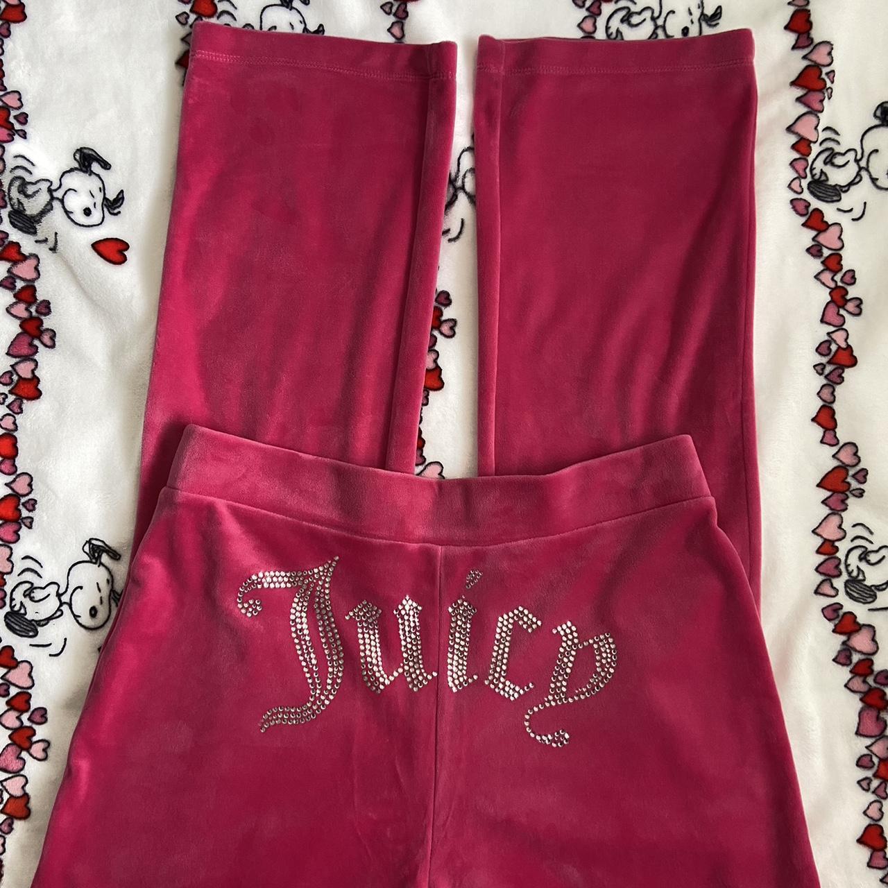 juicy couture velour track pants 🎀 iconic rhinestone... - Depop