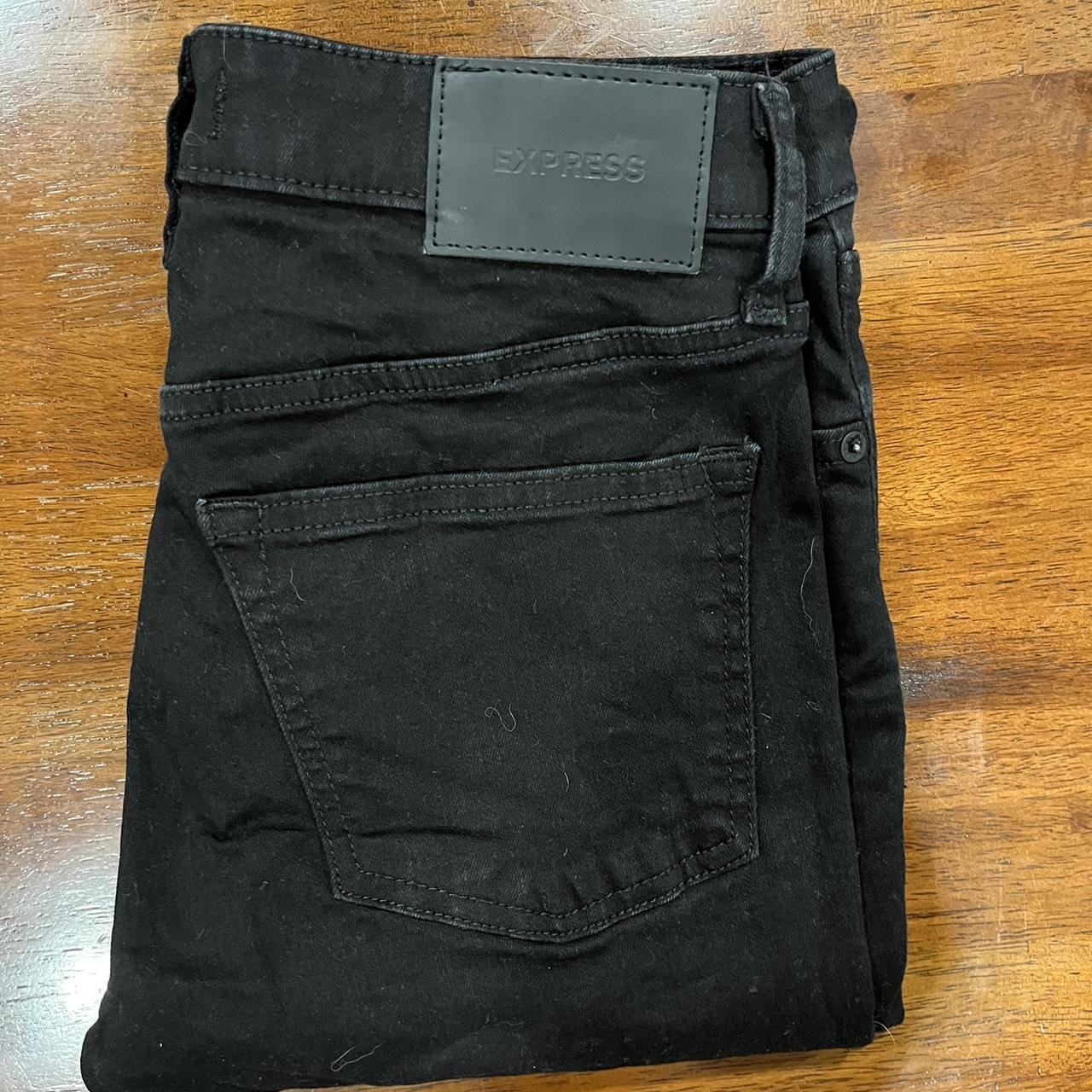 Express W28 x L28 Slim Jeans #jeans #express #black... - Depop