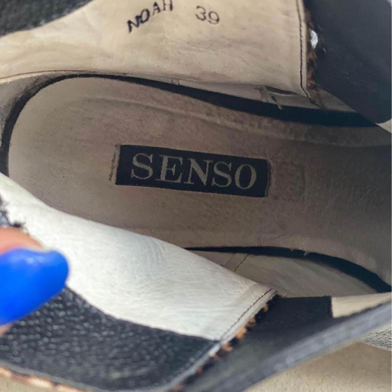 SENSO Leopard-print and Black Leather ankle boots -... - Depop