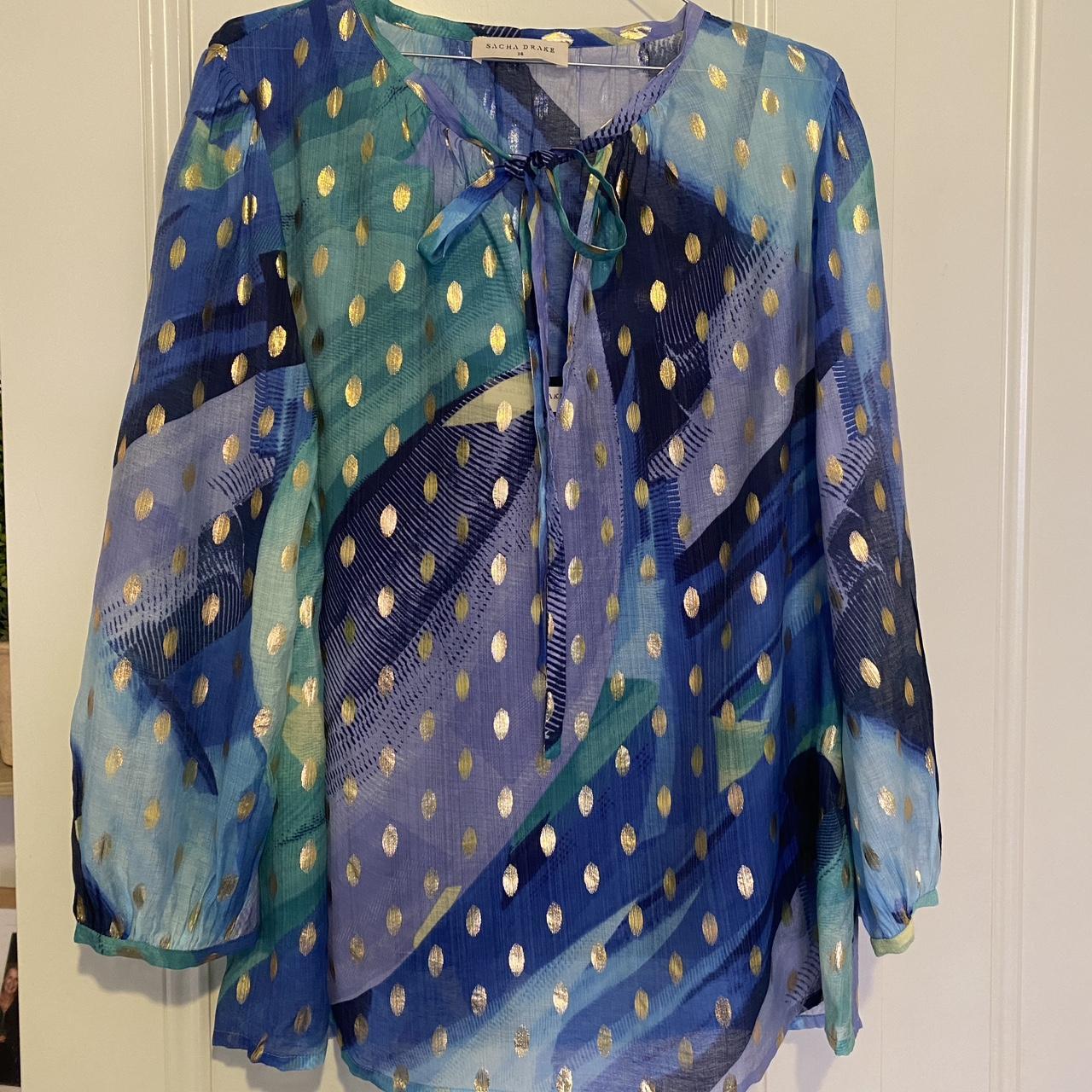 Sacha Drake loose fit designer blouse with matching... - Depop