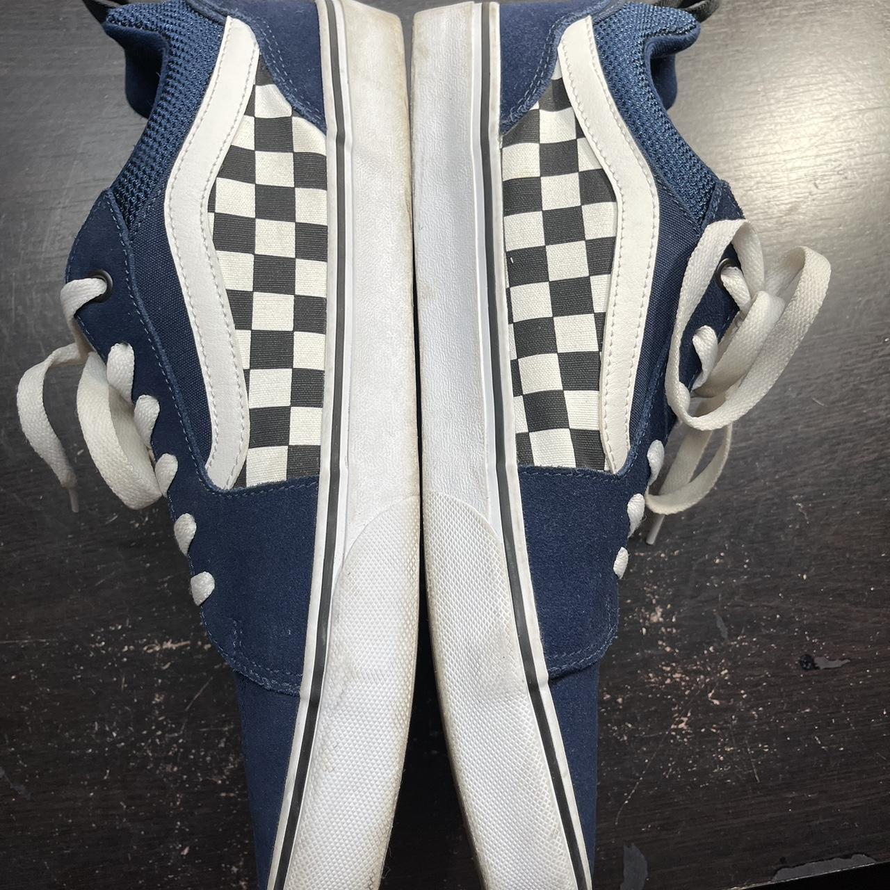 Vans Fillmore navy checkered Size: 12 Condition:... - Depop