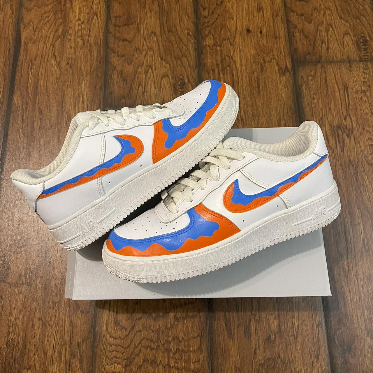 Custom Air Force 1s Size: 7Y Condition: lightly... | Depop