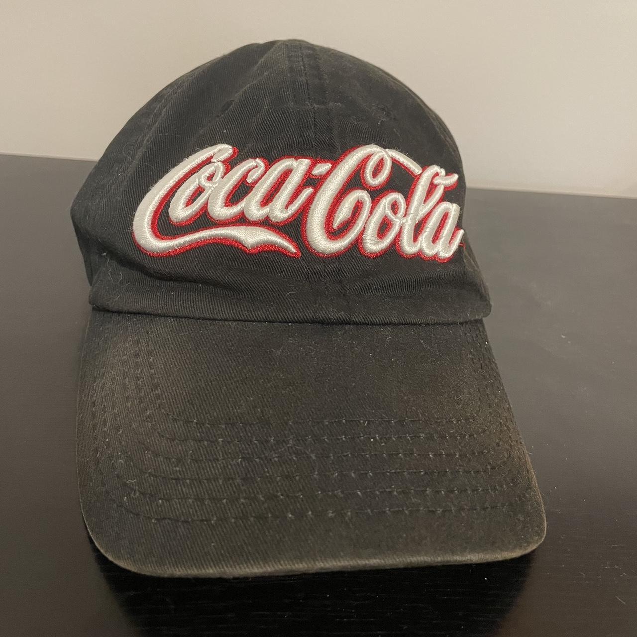 Coca-Cola Men's Black and Red Hat | Depop
