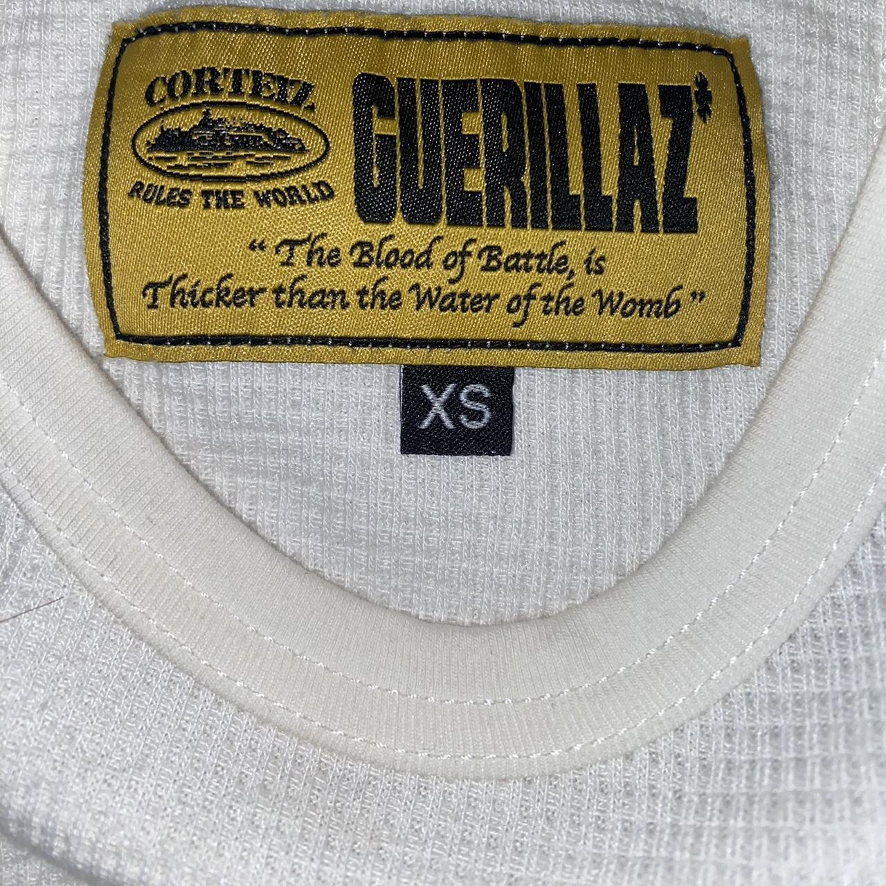 white corteiz tight fit top, never worn, xs - Depop