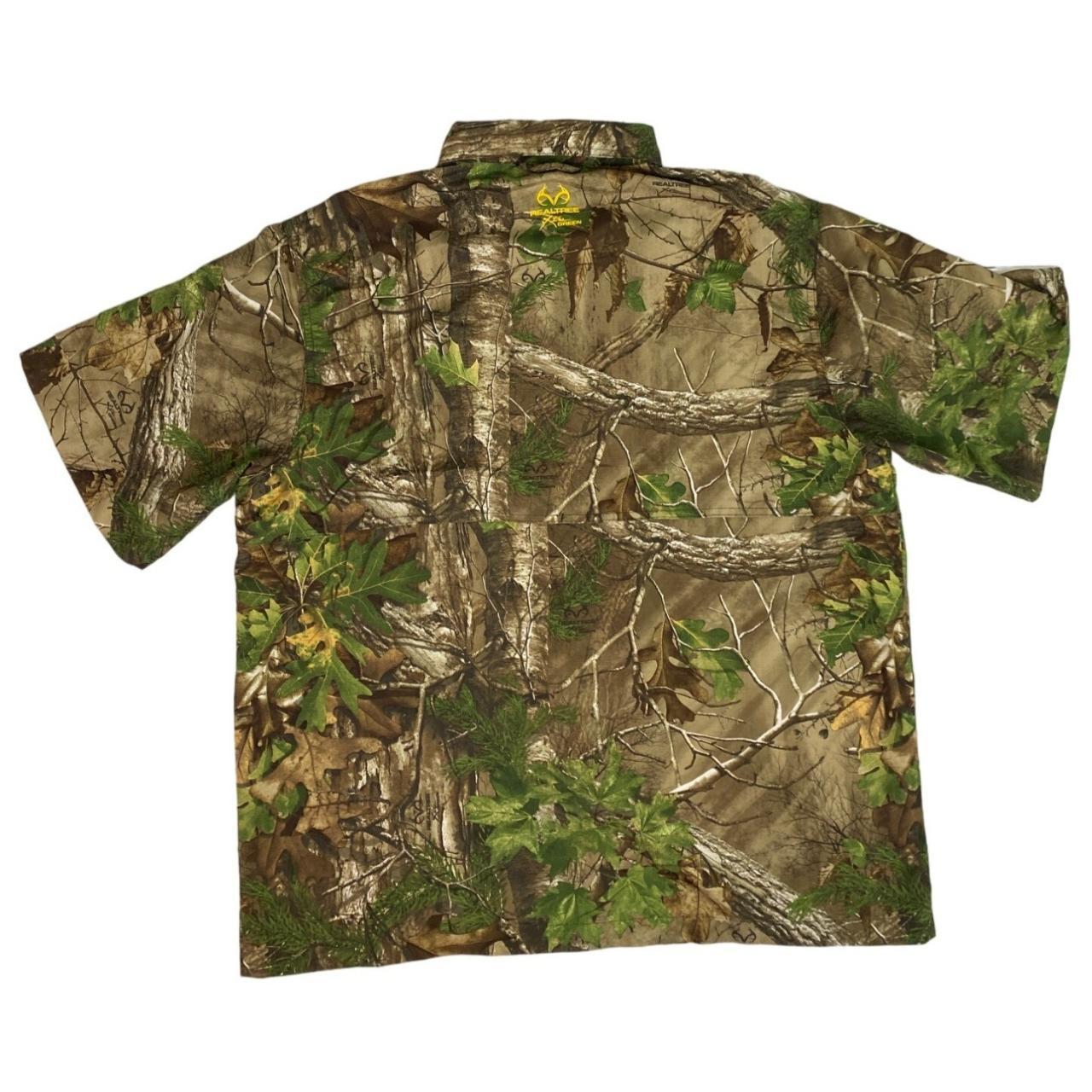 Realtree Men's Button Down Shirt Extra Green XL Camo... - Depop