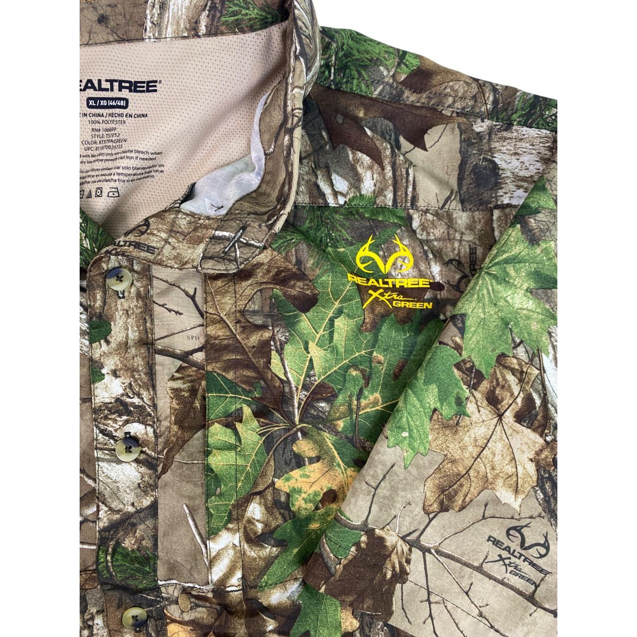 Realtree Men's Button Down Shirt Extra Green XL Camo... - Depop