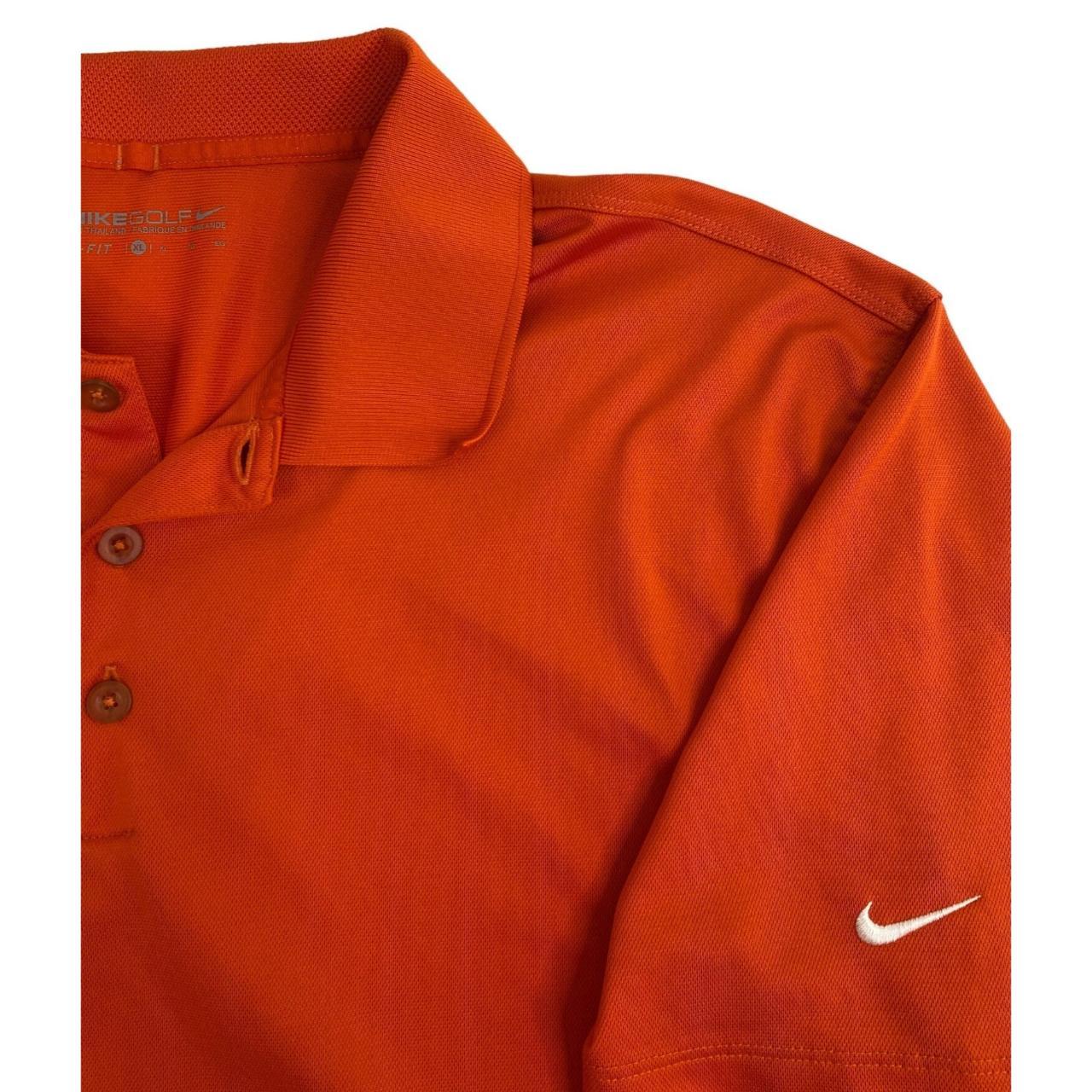 Nike Golf Dri Fit Men's Polo Shirt XL Orange 100%... - Depop