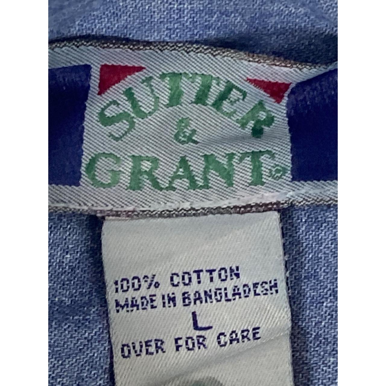 Vintage Sutter & Grant Men's Button Down Shirt L... - Depop