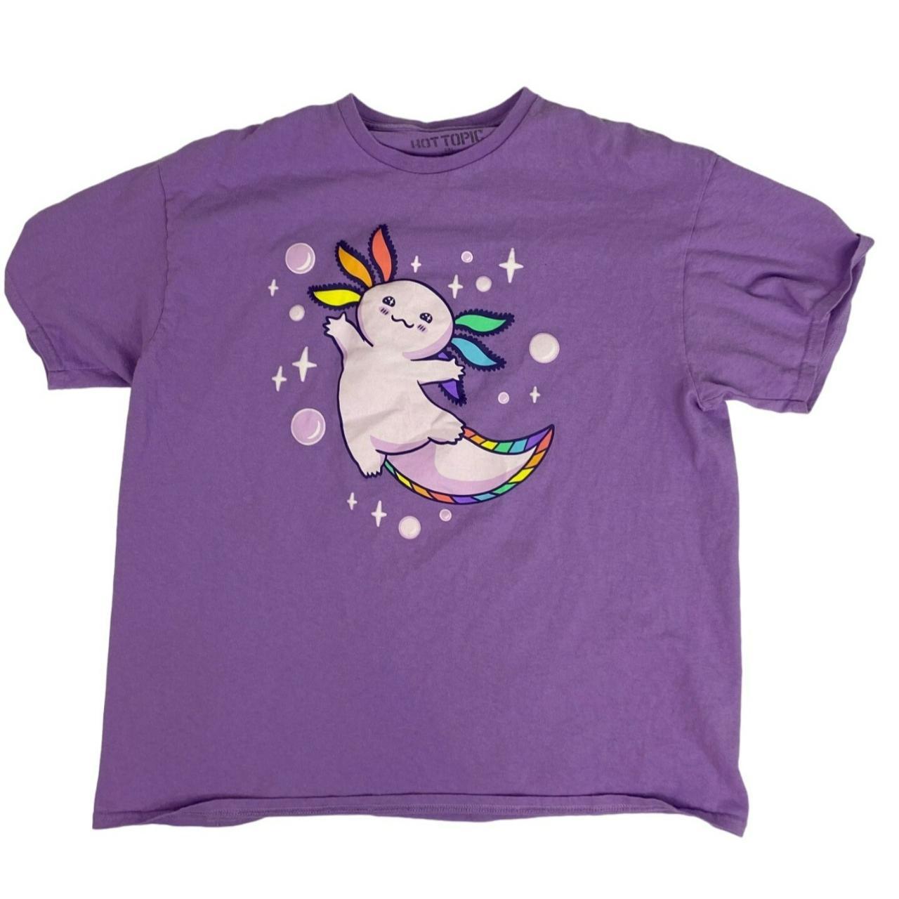 Hot Topic Women's Short Sleeve Axolotl Print T-Shirt... - Depop