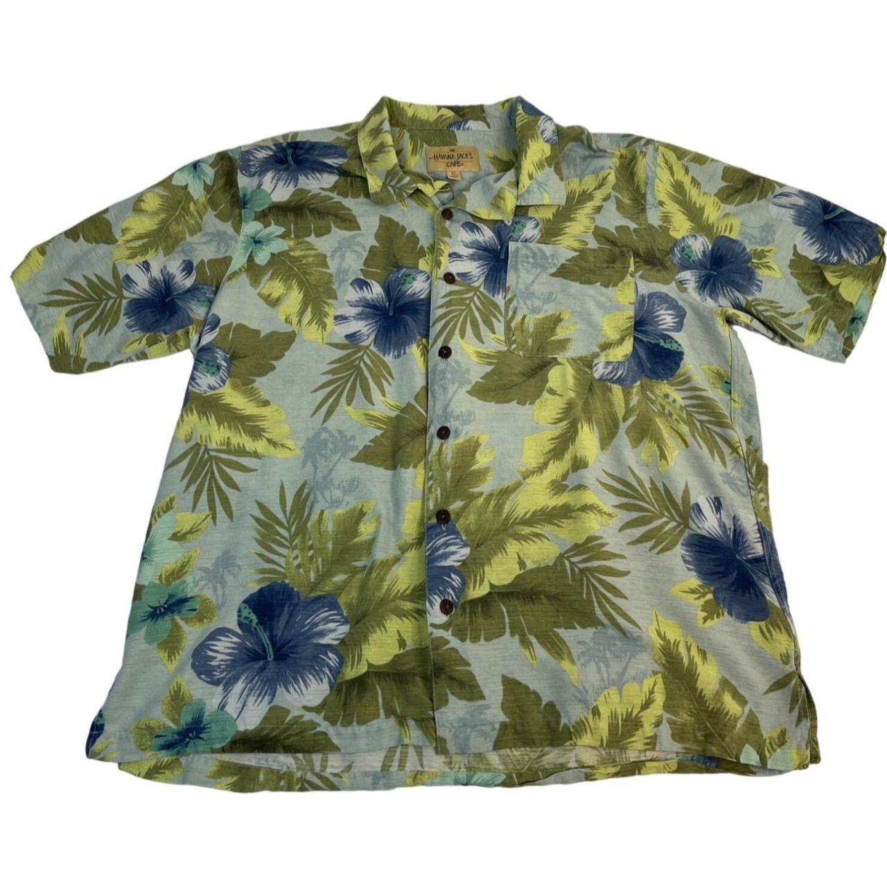 Havana Jack's Cafe Men's Hawaiian Shirt Palm Trees... - Depop