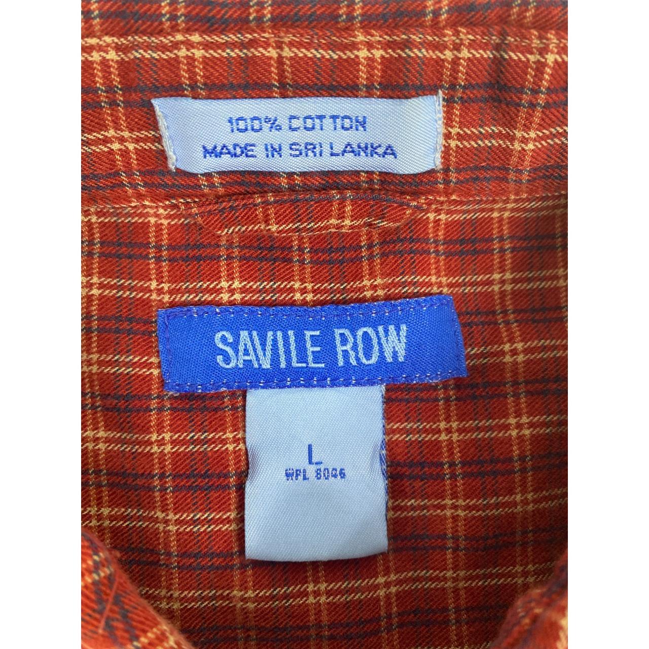 Savile Row Men's Button-Down Shirt L Red Yellow Blue... - Depop