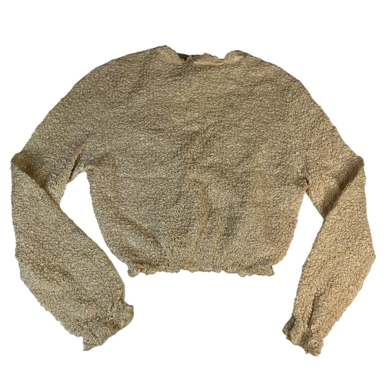 Stan Herman Crumpled Crop Cardigan Sweater Women's... - Depop