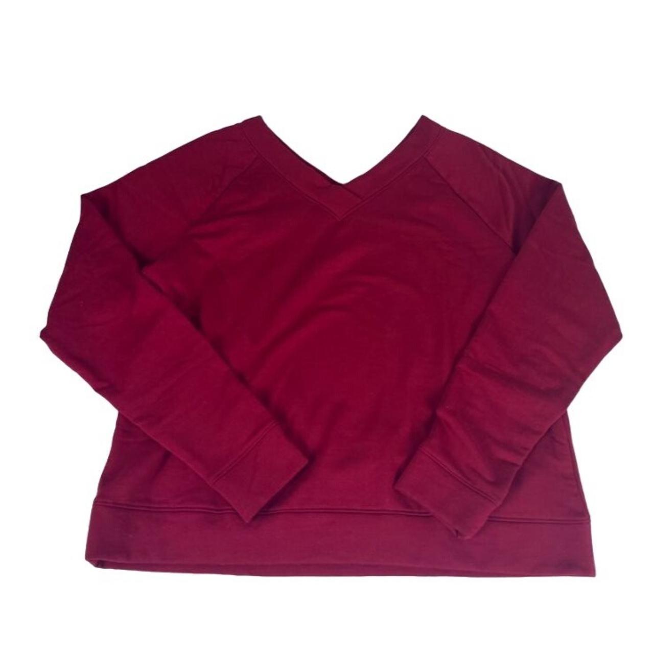 Ambrielle Women's Top Sleepwear Red Long Sleeve... - Depop