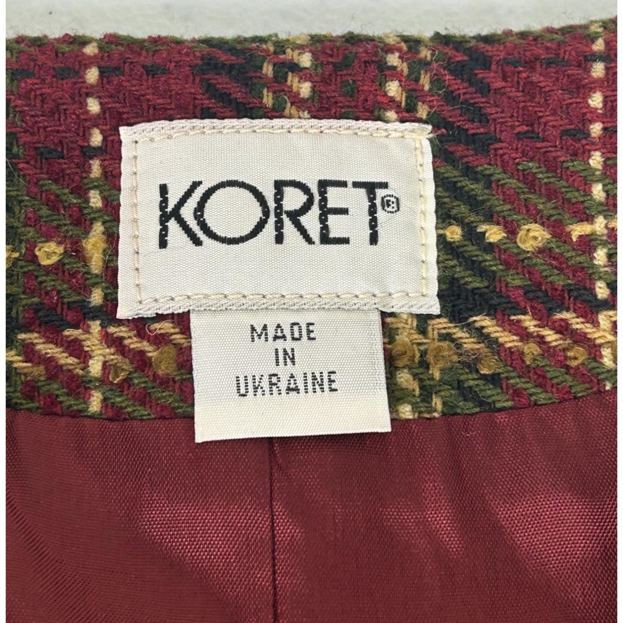 Vintage Koret Wool Blend Tweed Plaid Suit Coat... - Depop