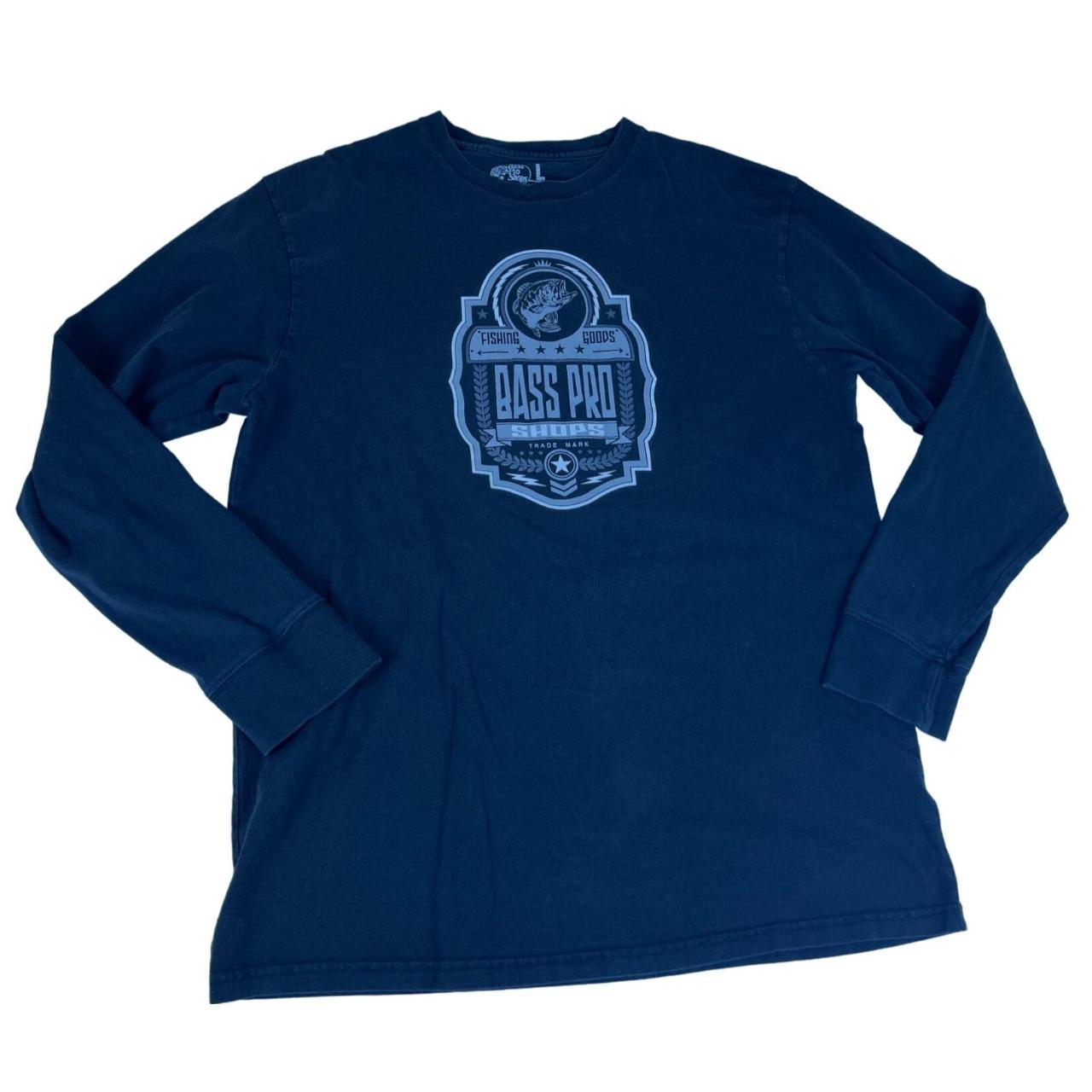 Bass Pro Shops Fishing Goods T-Shirt Men's L Black... - Depop