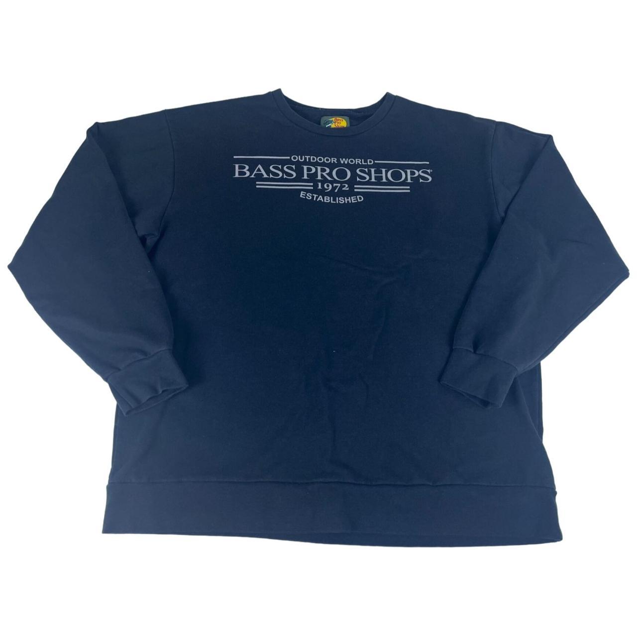 Bass Pro Shops Outdoor World 1975 Fleece Sweatshirt... - Depop
