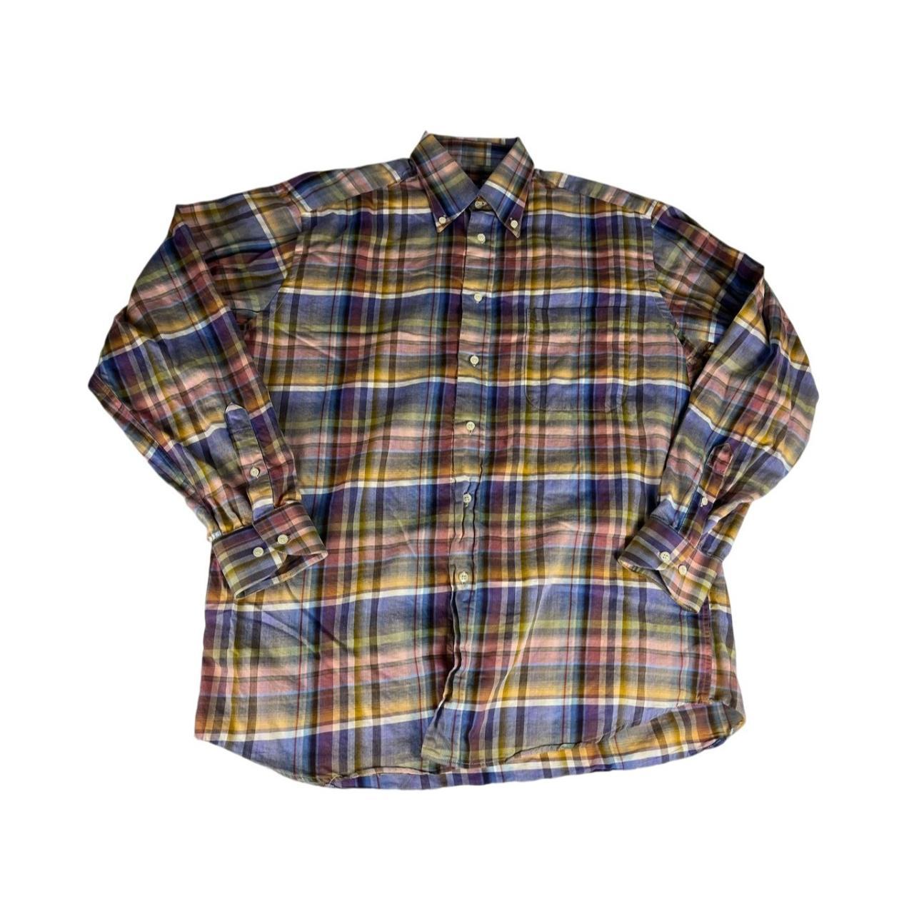 St. Croix Men's Shirt Top Multicolor Plaid Long... - Depop