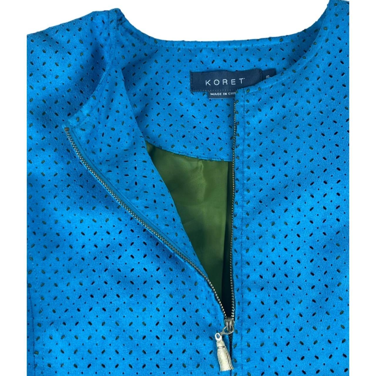 Koret Laser Cut Zip Up Blazer Jacket Women's Sz 8... - Depop