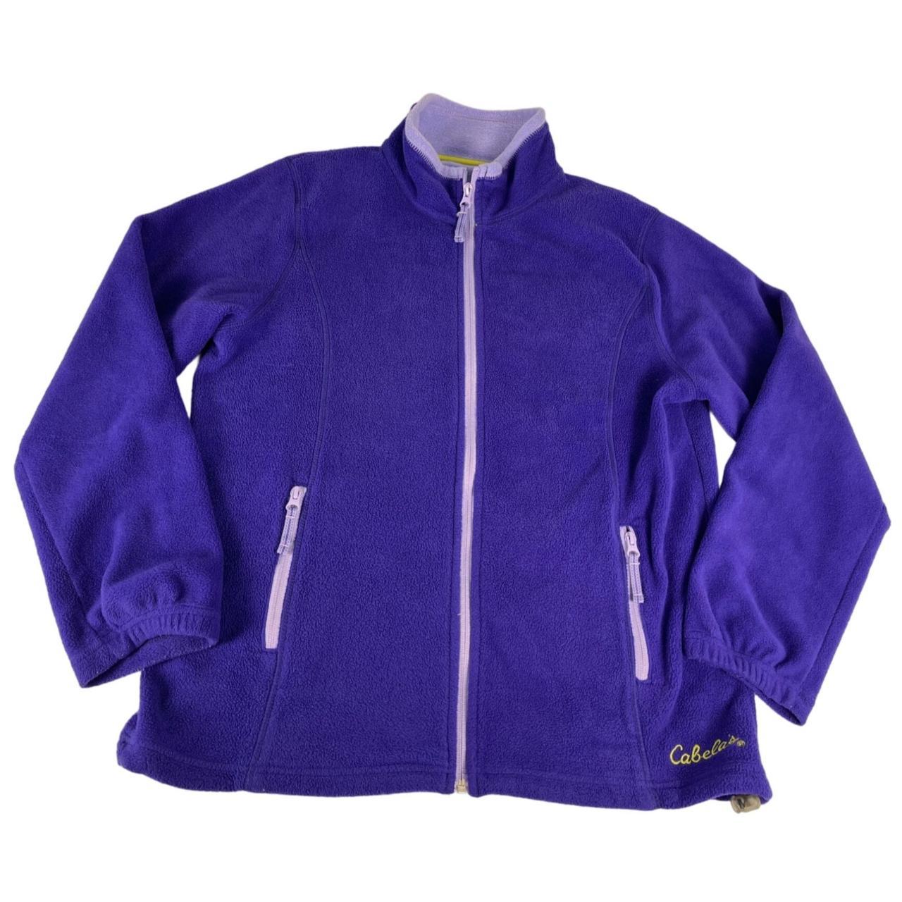 Cabela's Fleece Zip Up Jacket Women's M Purple... - Depop