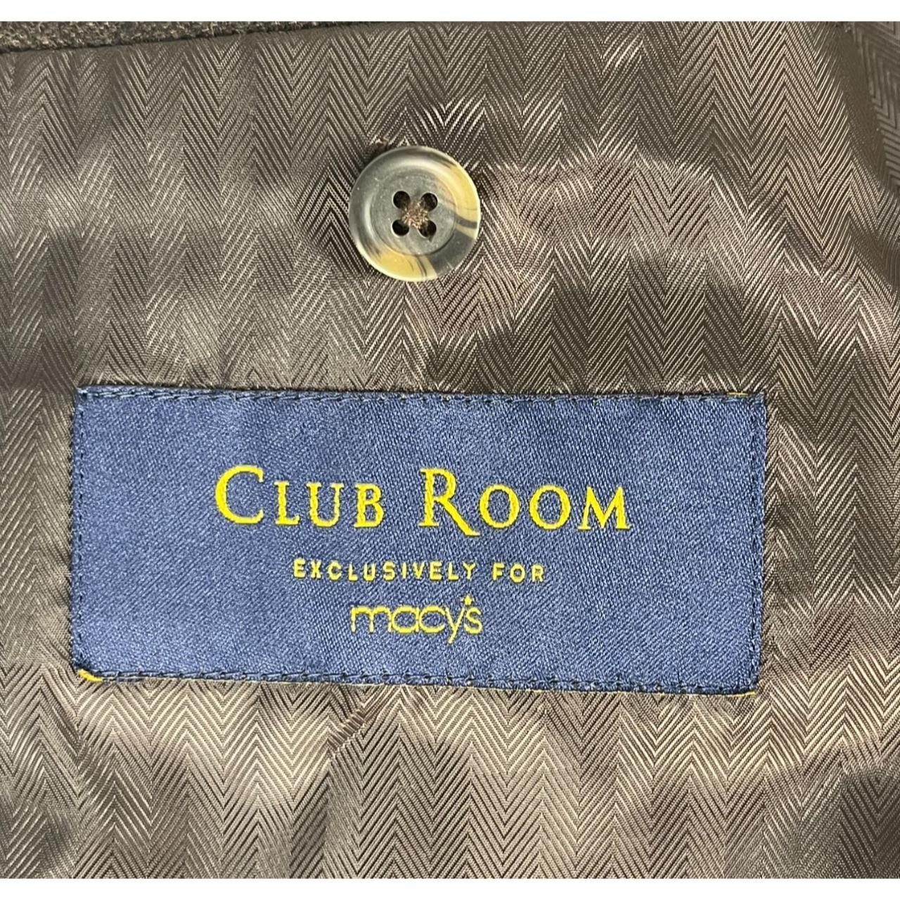 Club Room Macy's Herringbone Tweed Blazer Jacket... - Depop
