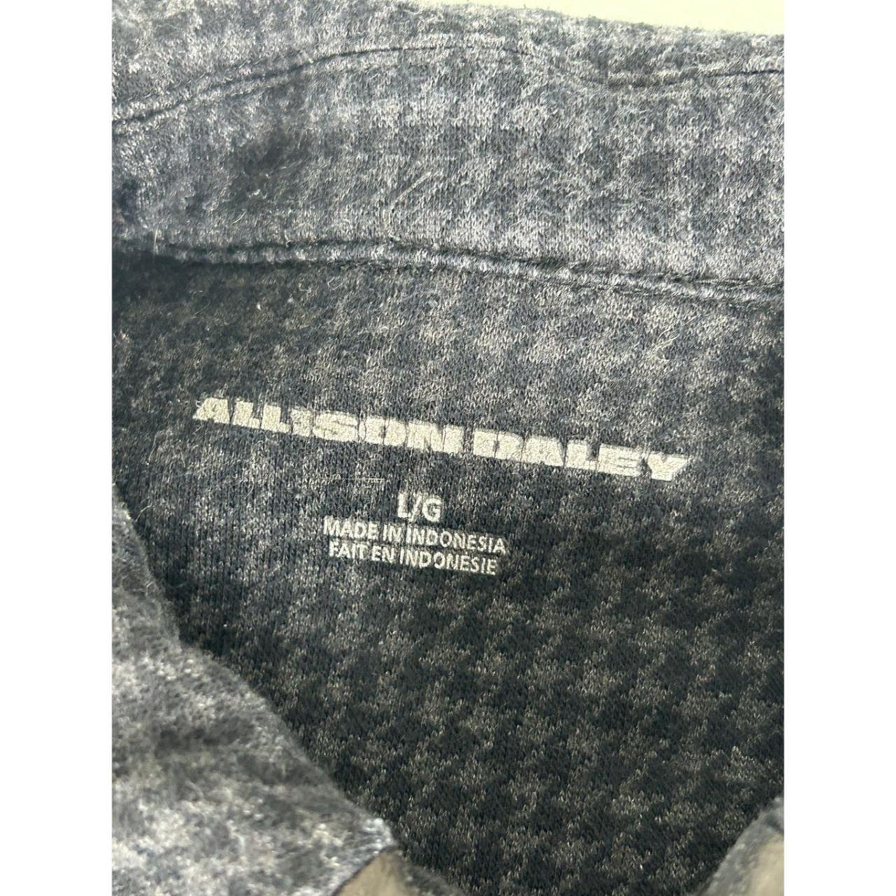 Allison Daley Women's Jacket Top Black Gray Full Zip... - Depop