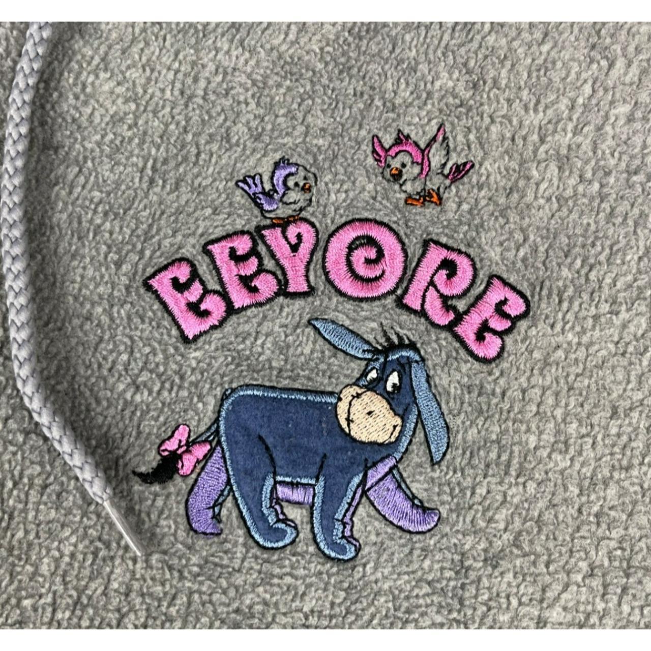 Disney Women's Vintage Eeyore Hoodie M Grey 100%... - Depop