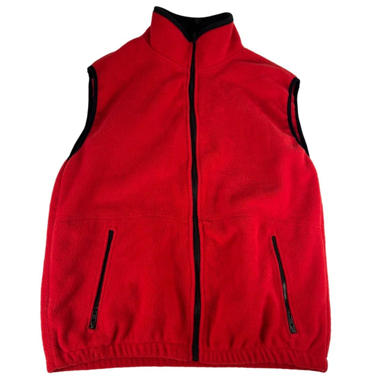 Timberline Colorado Fleece Zip Up Vest Men's L Red... - Depop