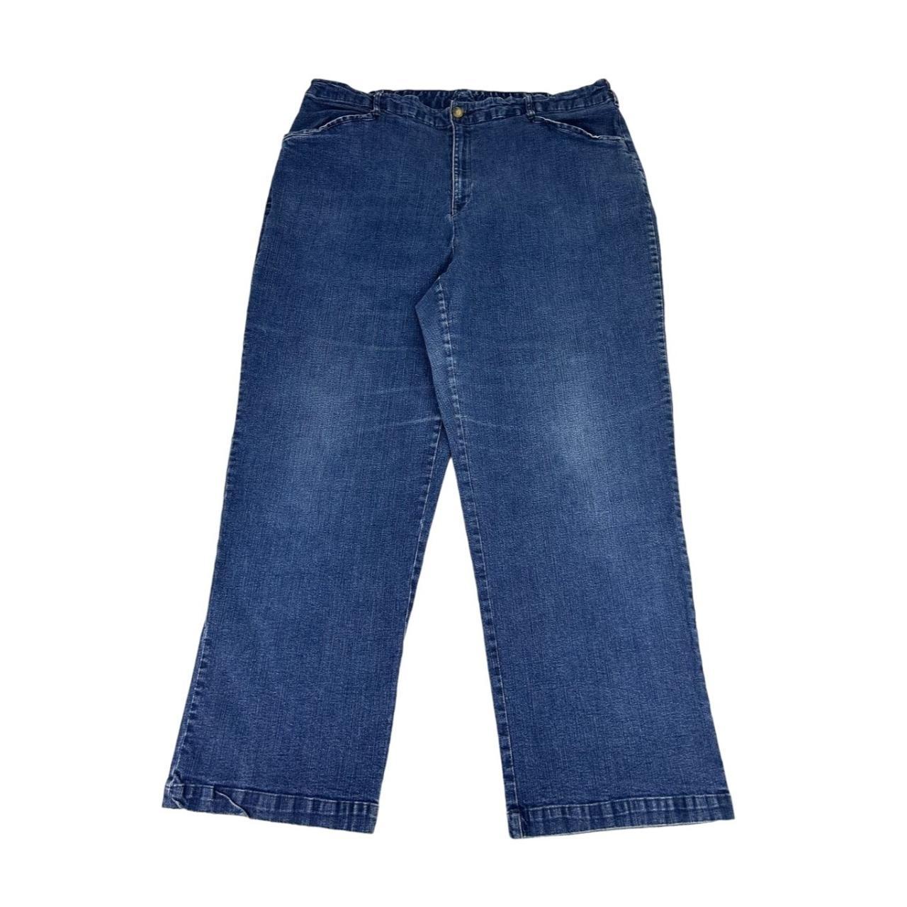 White Stag Women's Jeans Blue Denim Stretch Straight... - Depop