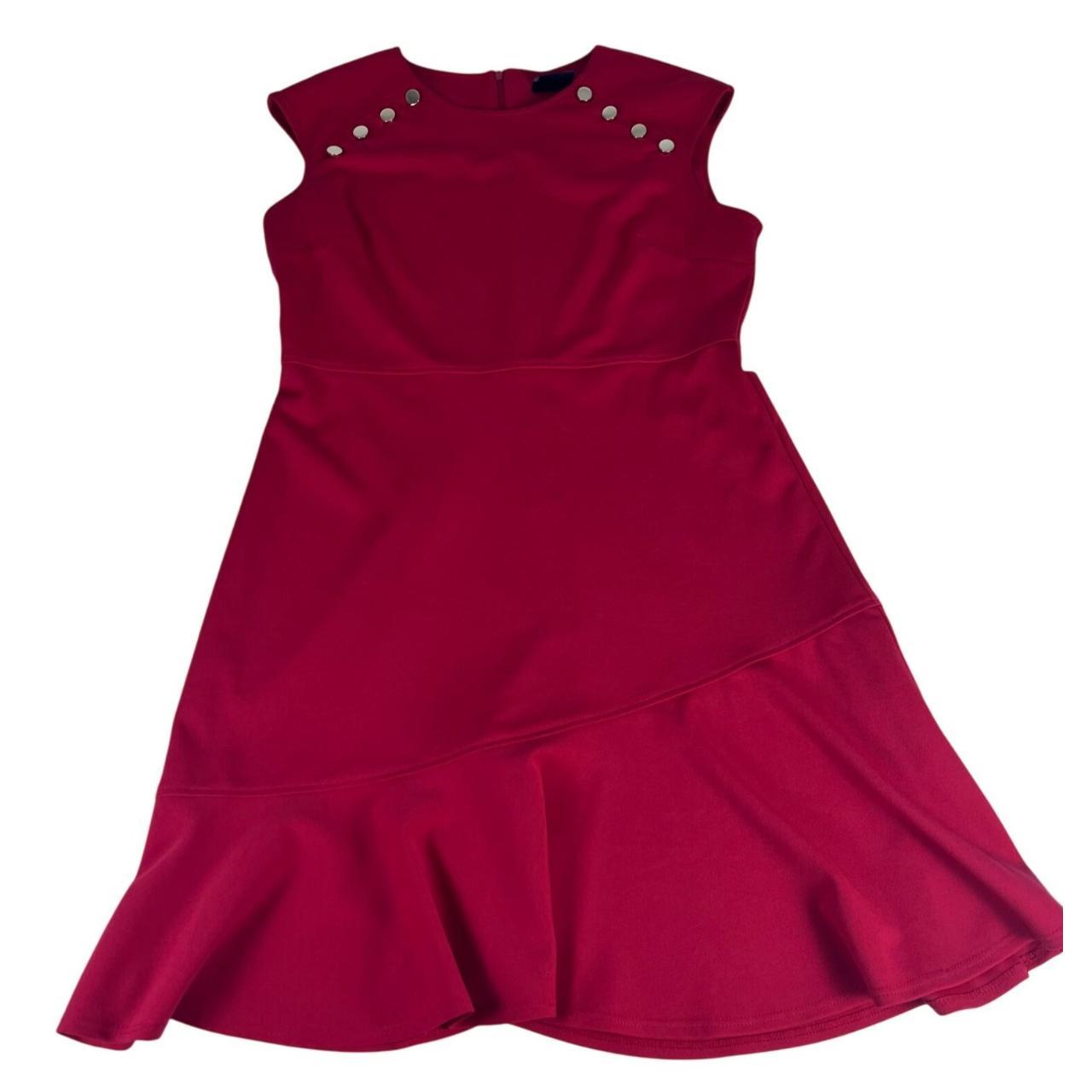 Maison Tara Stretch Ruffle Fit & Flare Dress Women's... | Depop