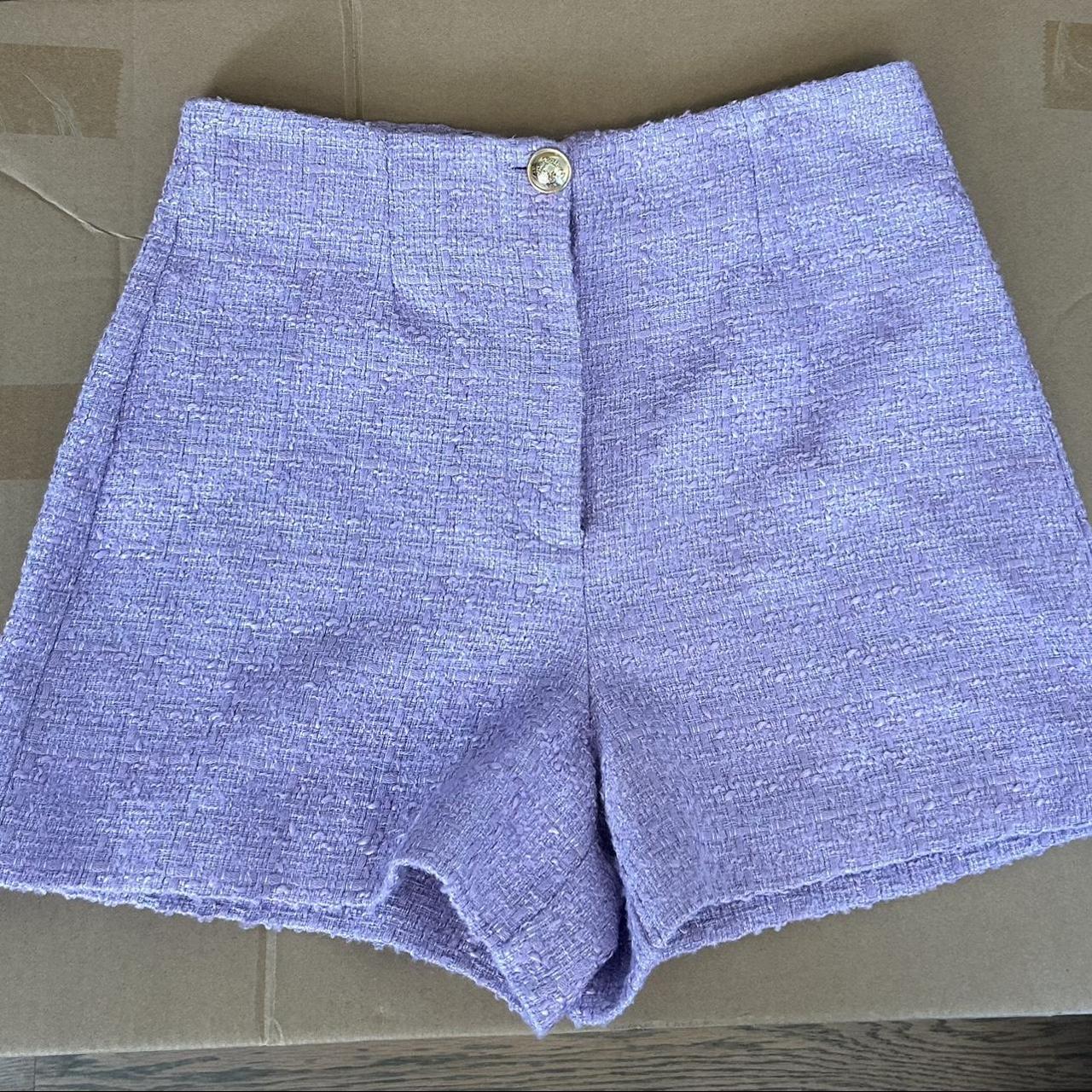 Zara Women's Purple Shorts | Depop