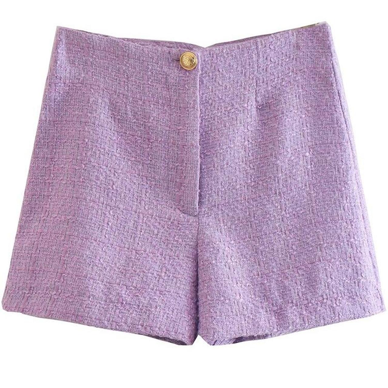 Zara Women's Purple Shorts | Depop