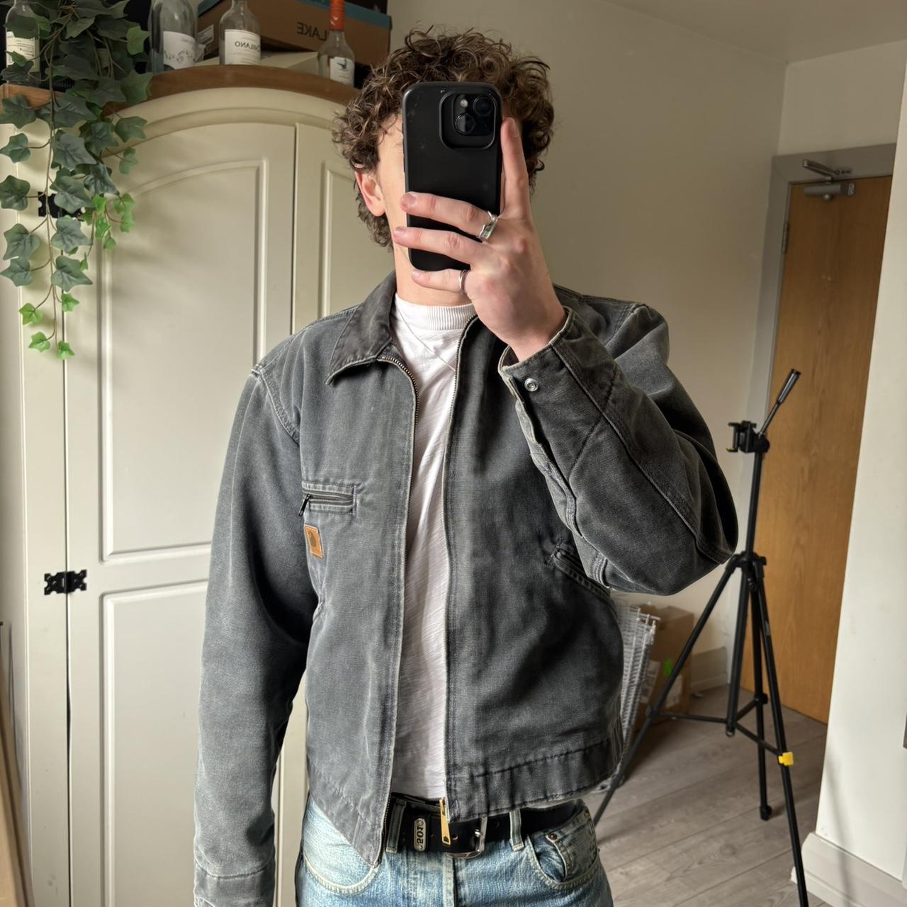 Vintage small carhartt j97 petrol detroit jacket... | Depop