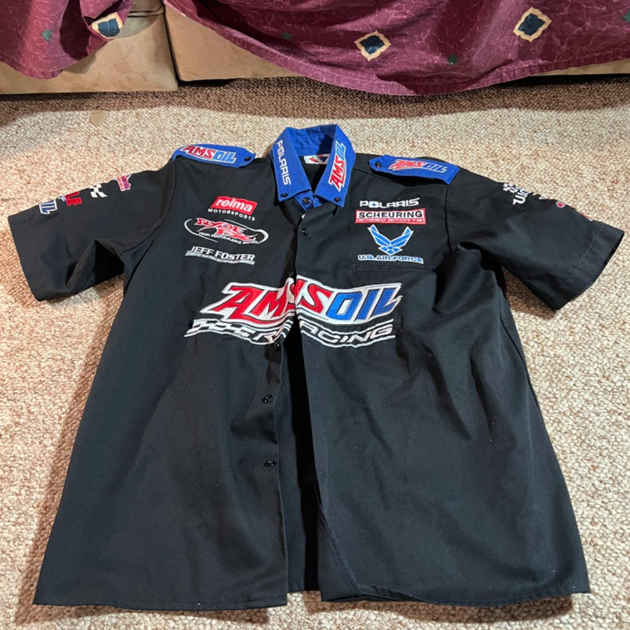moto sports nascar racing shirt mens XL nice overall... - Depop