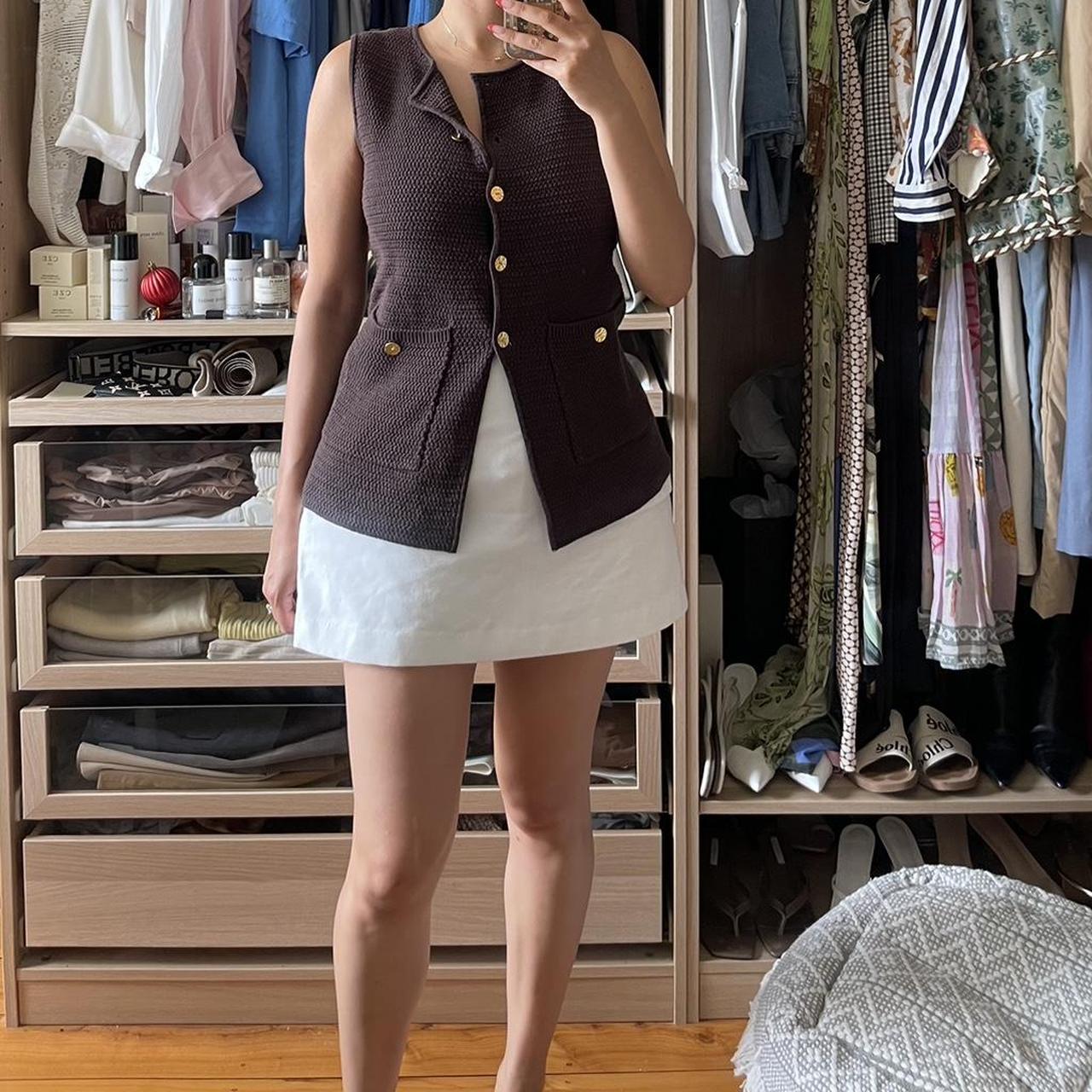 Onte Helena Gilet Chocolate top Size M I’ve worn... - Depop