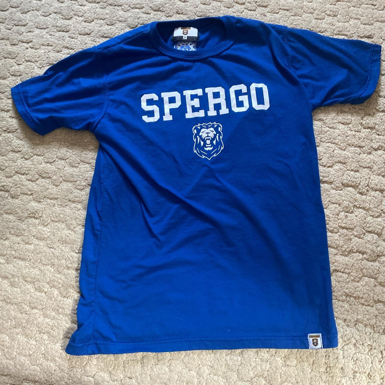 Spergo logo tee. Worn but in very good condition.... - Depop
