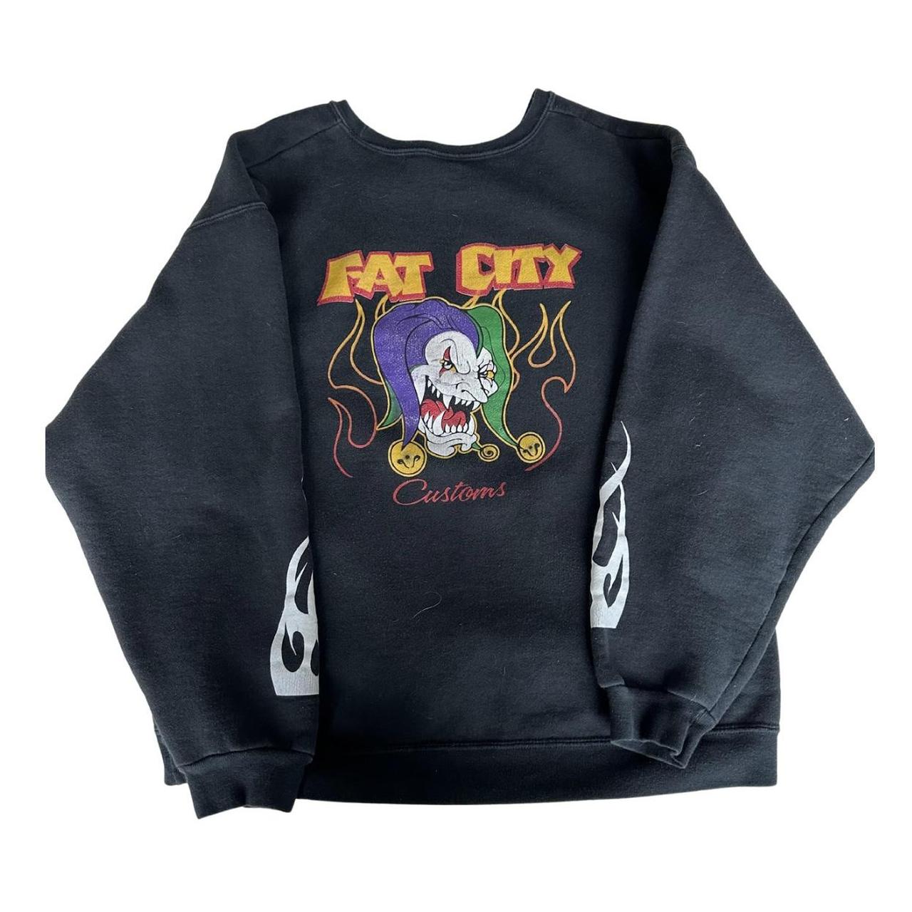 FAT CITY CUSTOMS CREWNECK SWEATSHIRT... - Depop