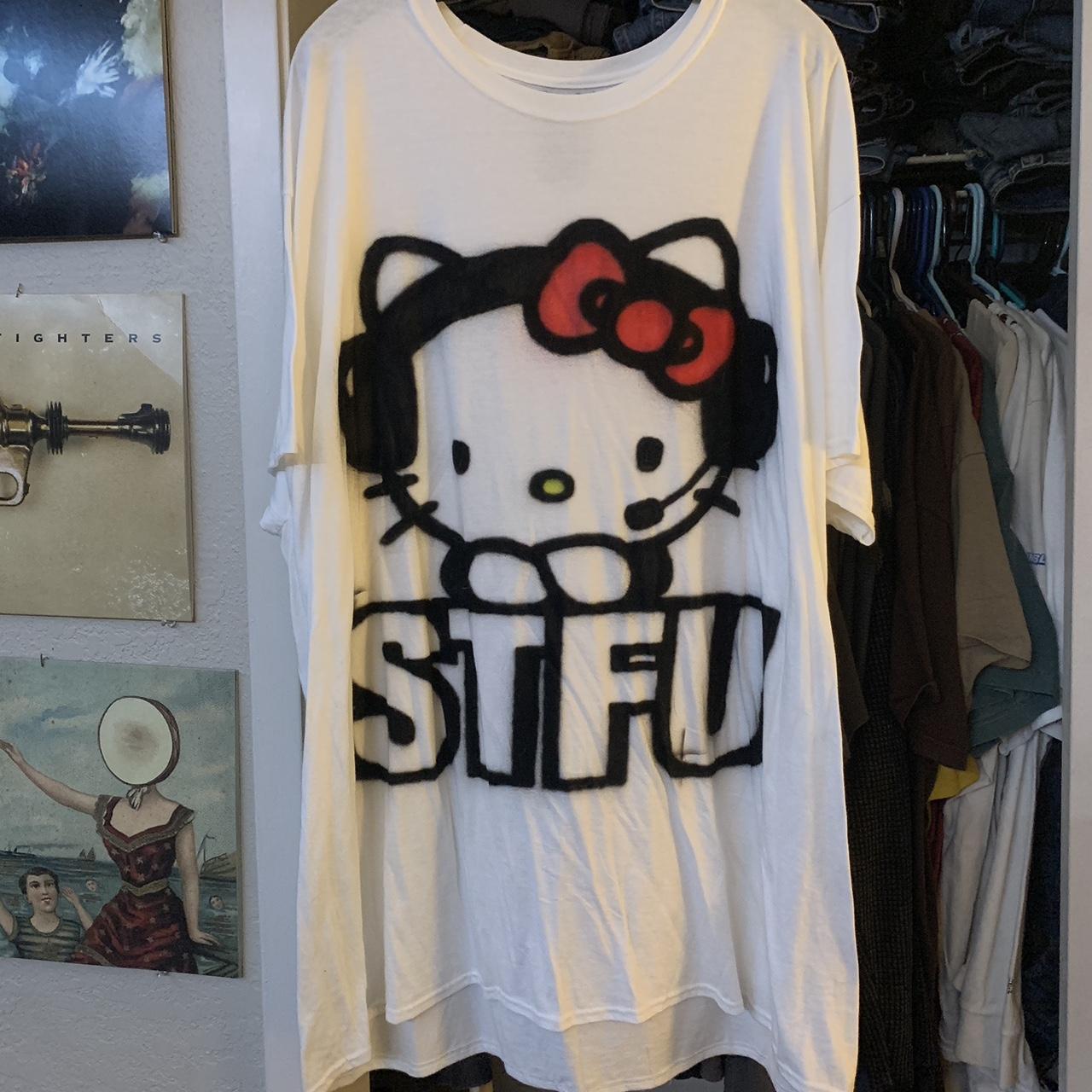 Hello Kitty raging gamer STFU tee😵 Airbrushed ️‍🔥 - Depop