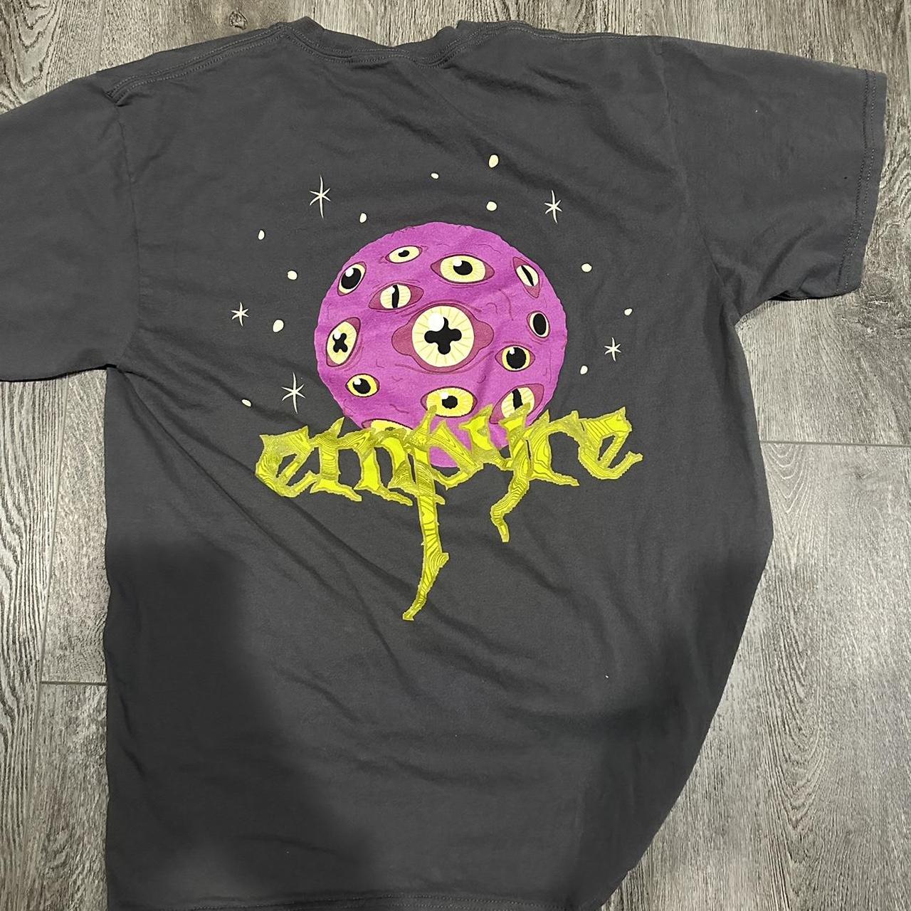 Empyre black and yellow graphic tee - Depop