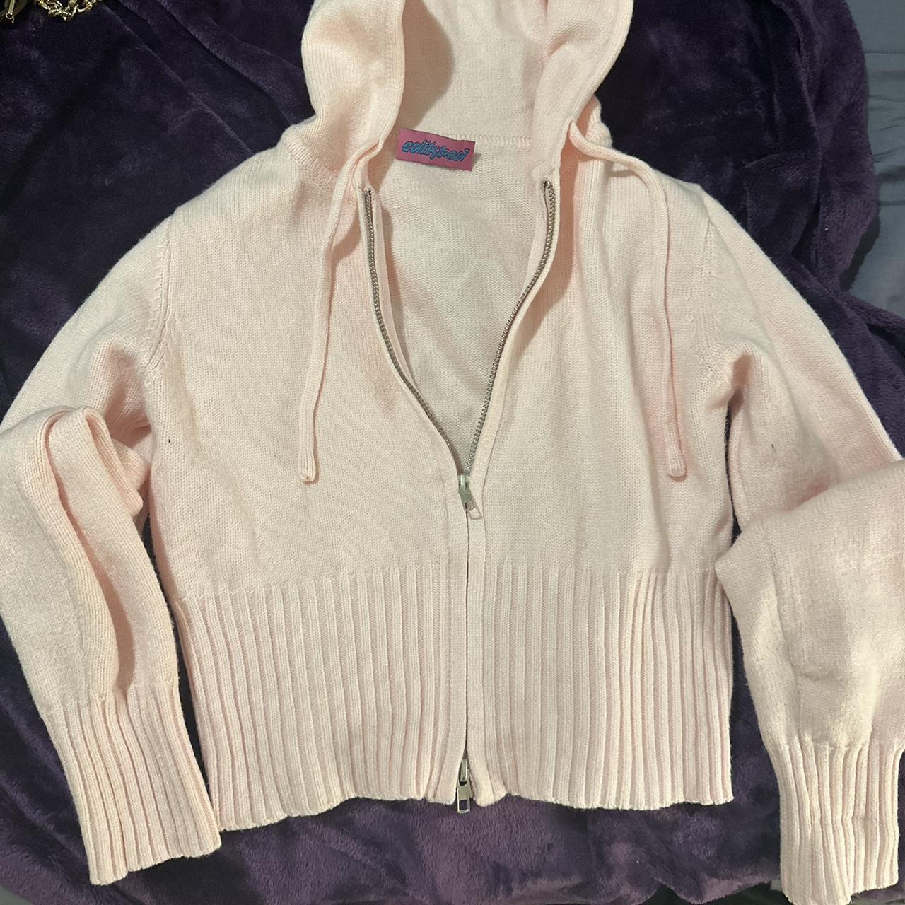 edikted top light pink sweater top size small... - Depop